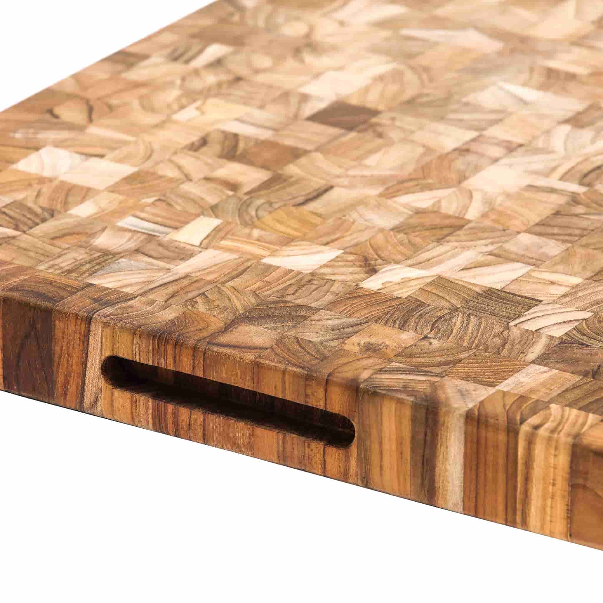 Teakhaus End Grain Butcher Block Rectangular Cutting Board, Medium | Buy online UK – Sous Chef UK