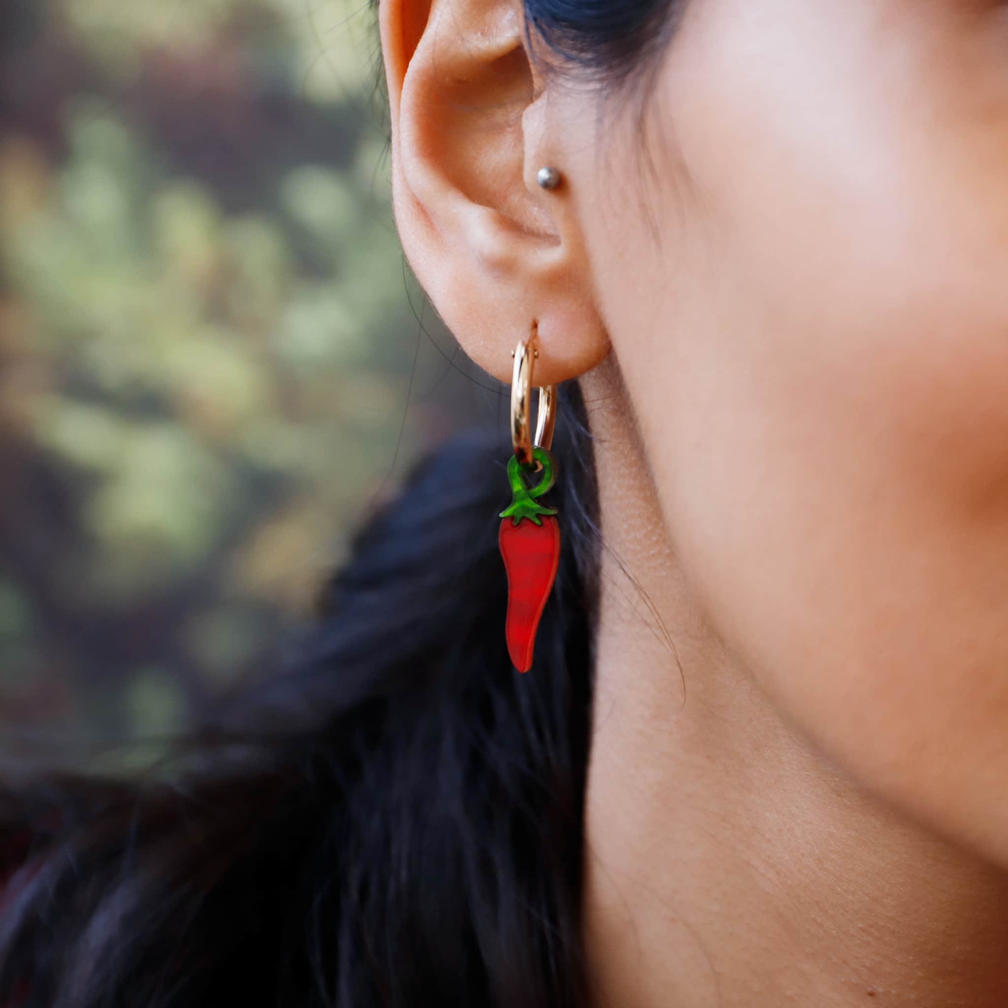 Wolf & Moon Chilli Pepper Hoop Earrings | Buy online UK – Sous Chef UK