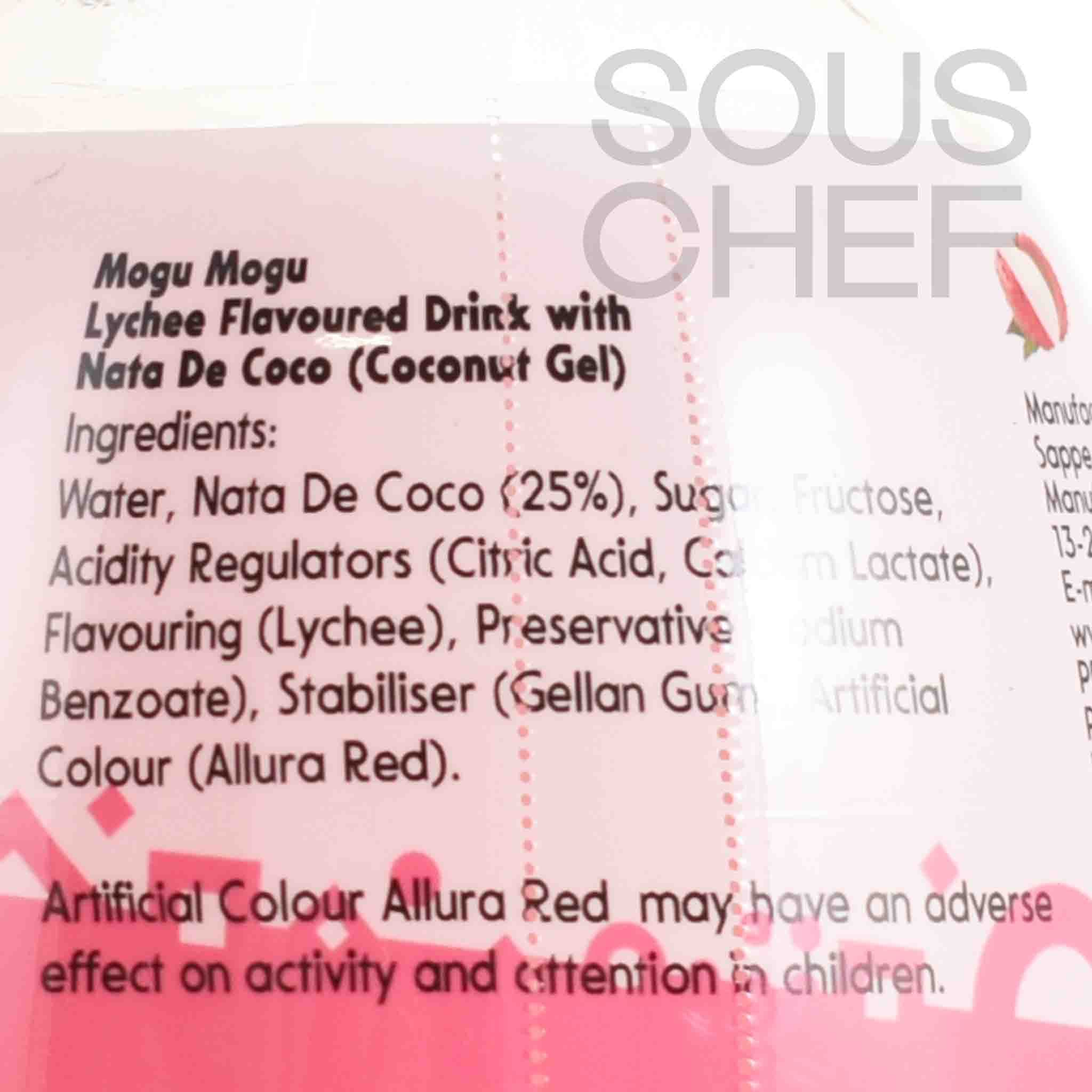 Mogu Mogu Nata De Coco Lychee Drink, 1 Litre | Buy online UK – Sous Chef UK