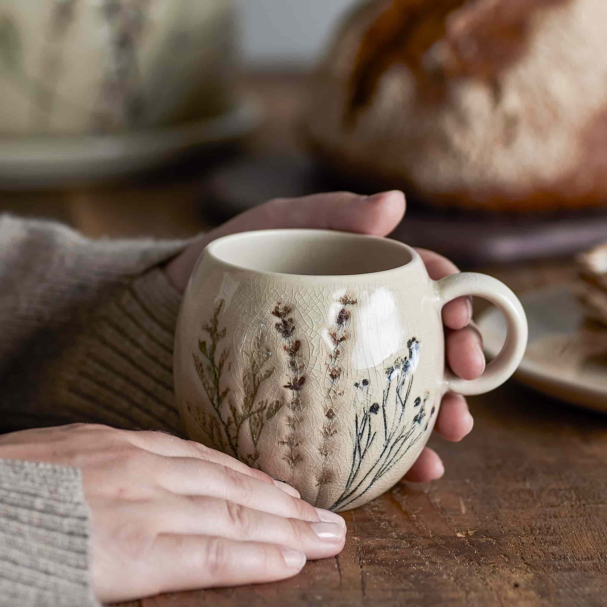 Bea Floral Mug, Nature, 250ml | Buy online UK – Sous Chef UK