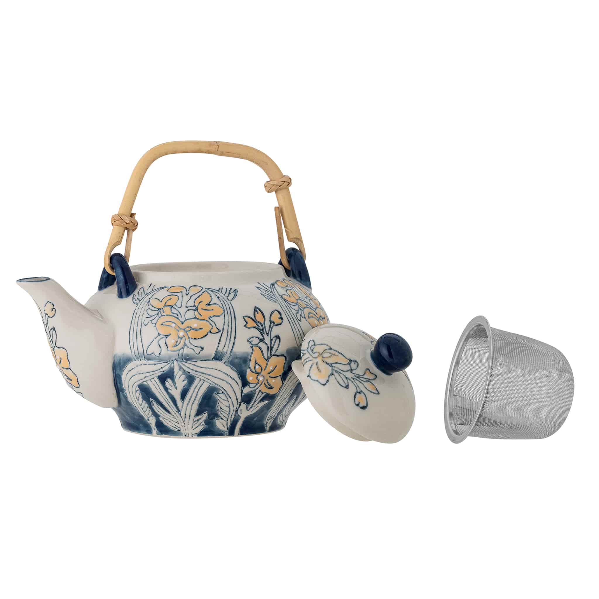 Myah Floral Teapot with Teastrainer, 15cm | Buy online UK – Sous Chef UK