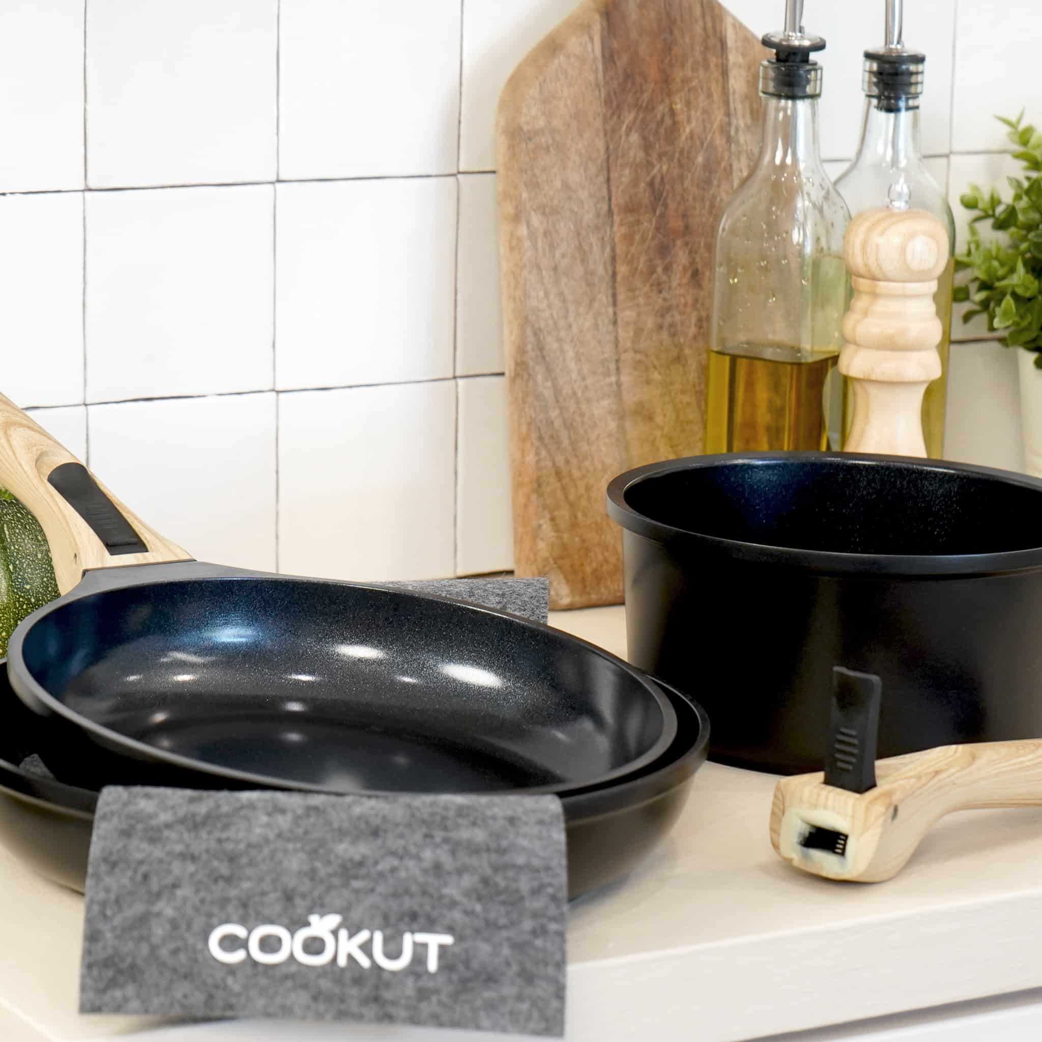 Cookut 3 Piece Set with Detachable Handles, Black | Buy online UK ...