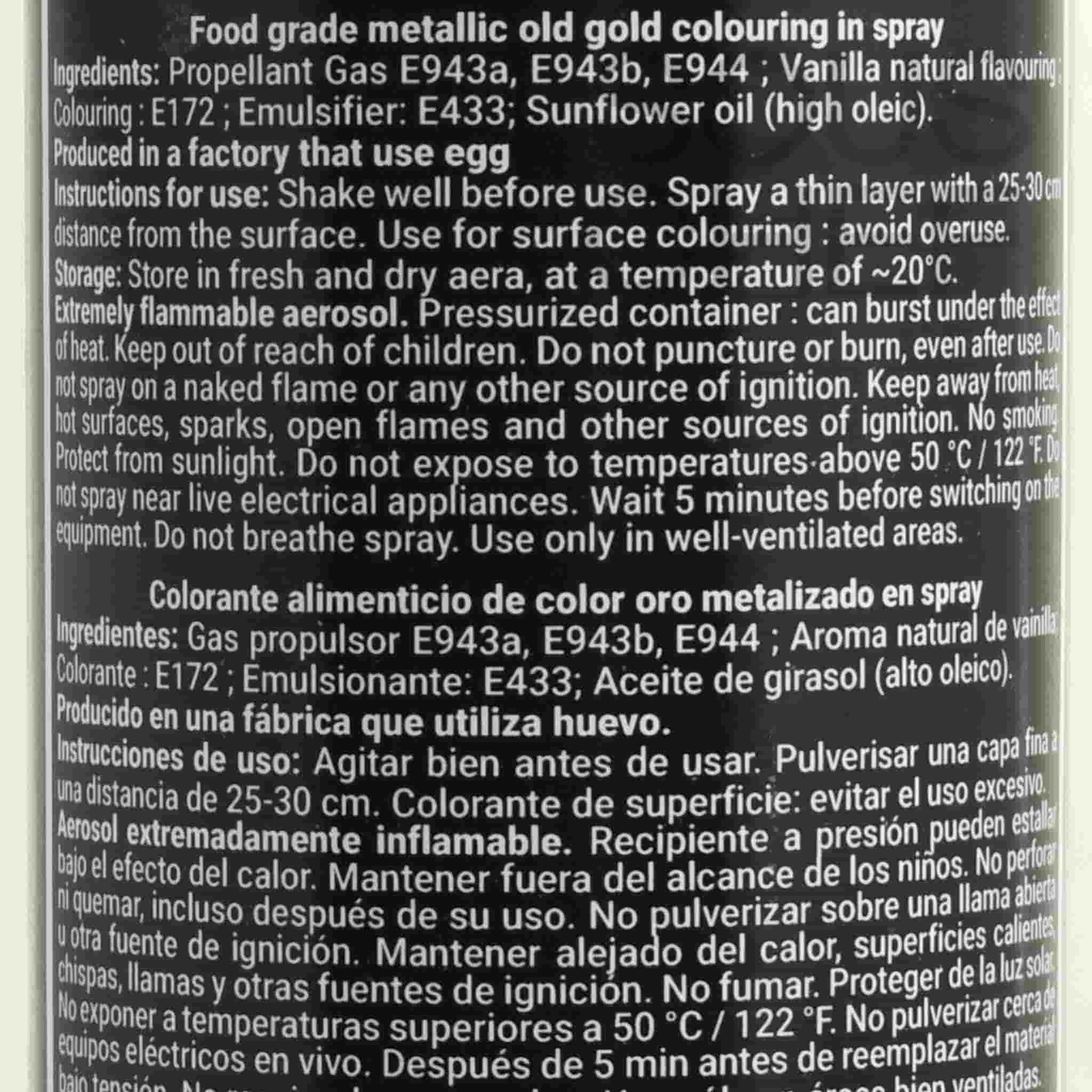 Deco Relief Metallic Antique Gold Spray, 300ml | Buy online UK – Sous ...