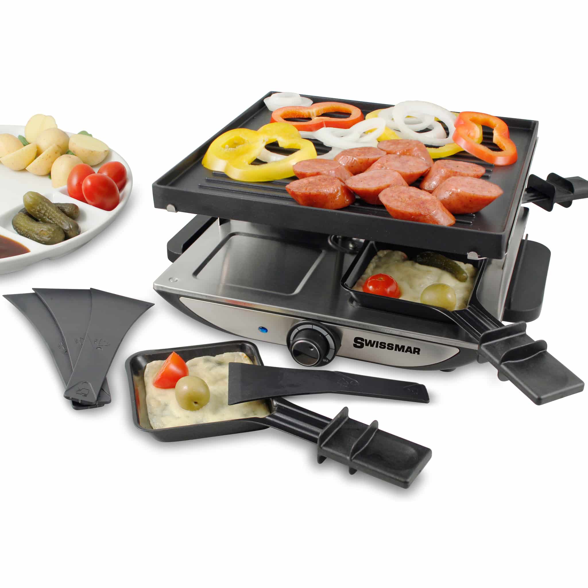 Swissmar Silver Geneva 4 Person Non-Stick Raclette Party Grill | Buy ...