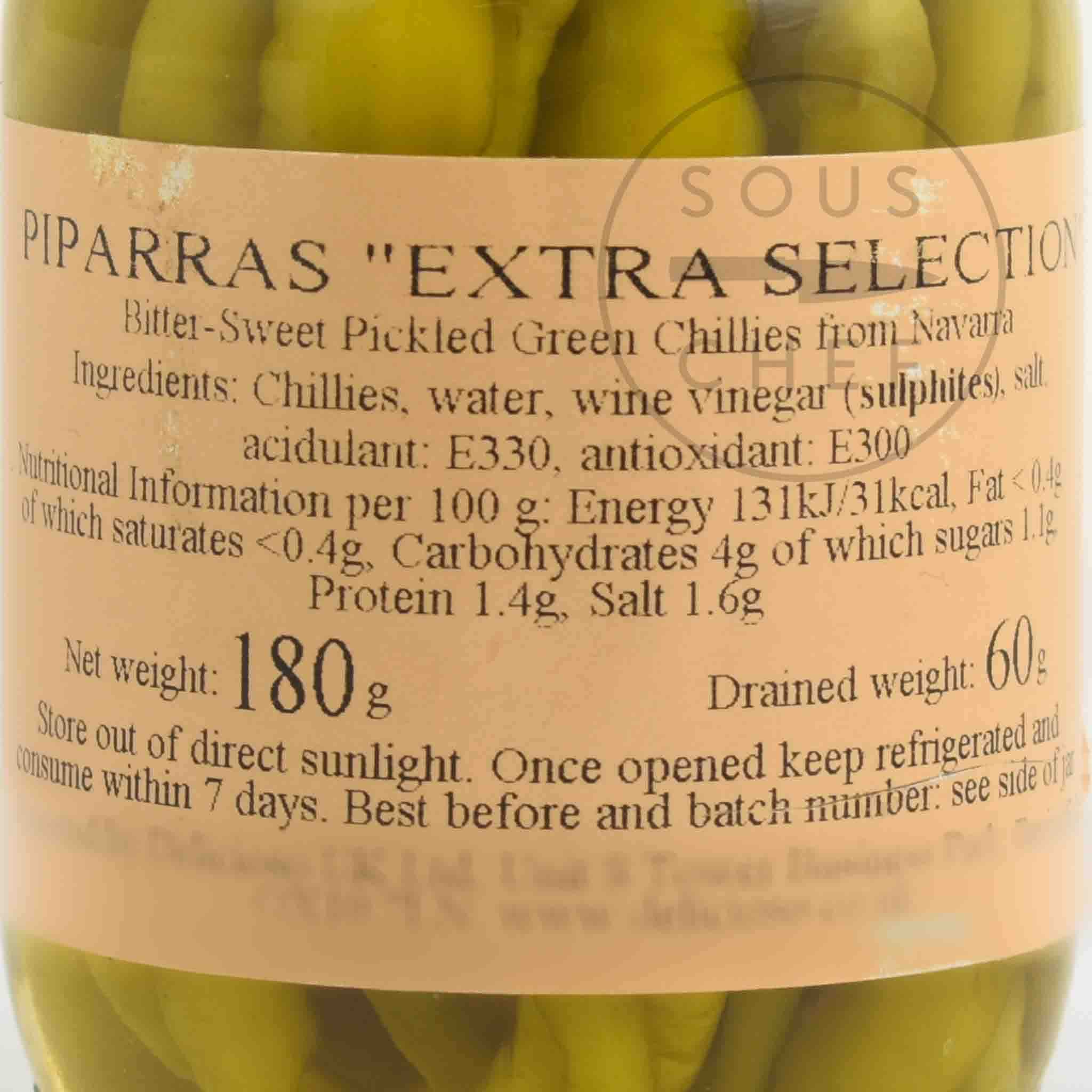 Ubidea Piparras 'Extra Selection', 180g | Buy online UK – Sous Chef UK