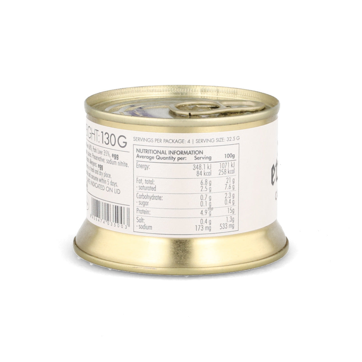 Country Pate with Pork & Cognac, 130g | Buy online UK – Sous Chef UK