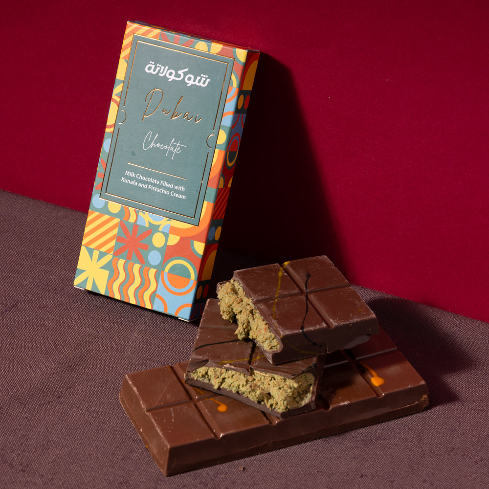 Le Damas "Original Dubai Chocolate" Bar, Milk Choc, Pistachio & Kunafa ...