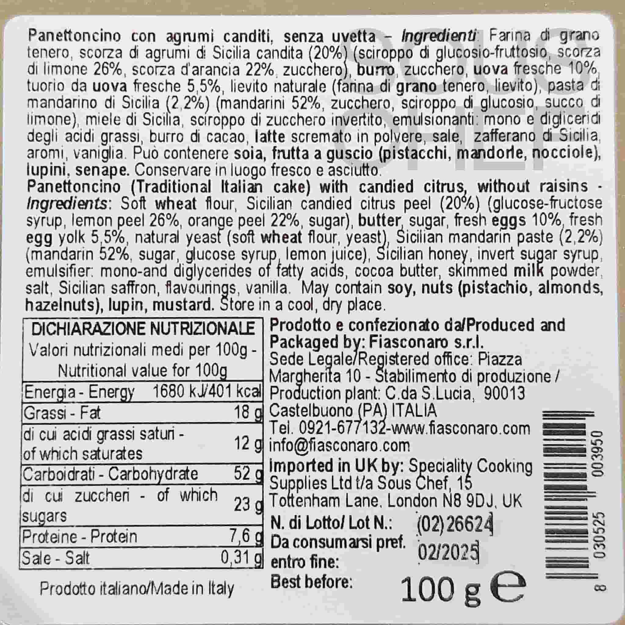 Fiasconaro x Dolce & Gabbana Citrus & Saffron Panettone | Sous Chef UK