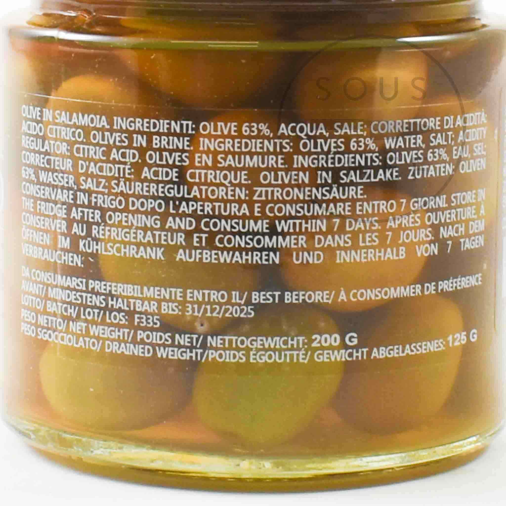 Galantino Sweet Pink Olives, 200g | Buy online UK – Sous Chef UK