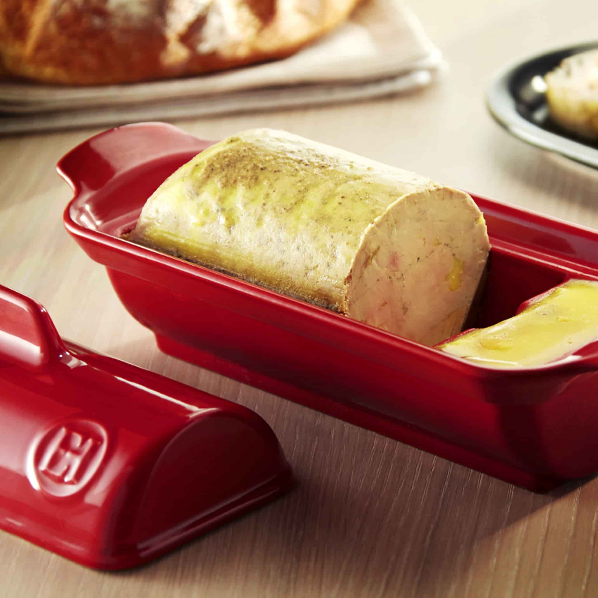 Emile Henry Red Foie Gras Medallion Dish with Lid, 24.5x10cm | Buy ...