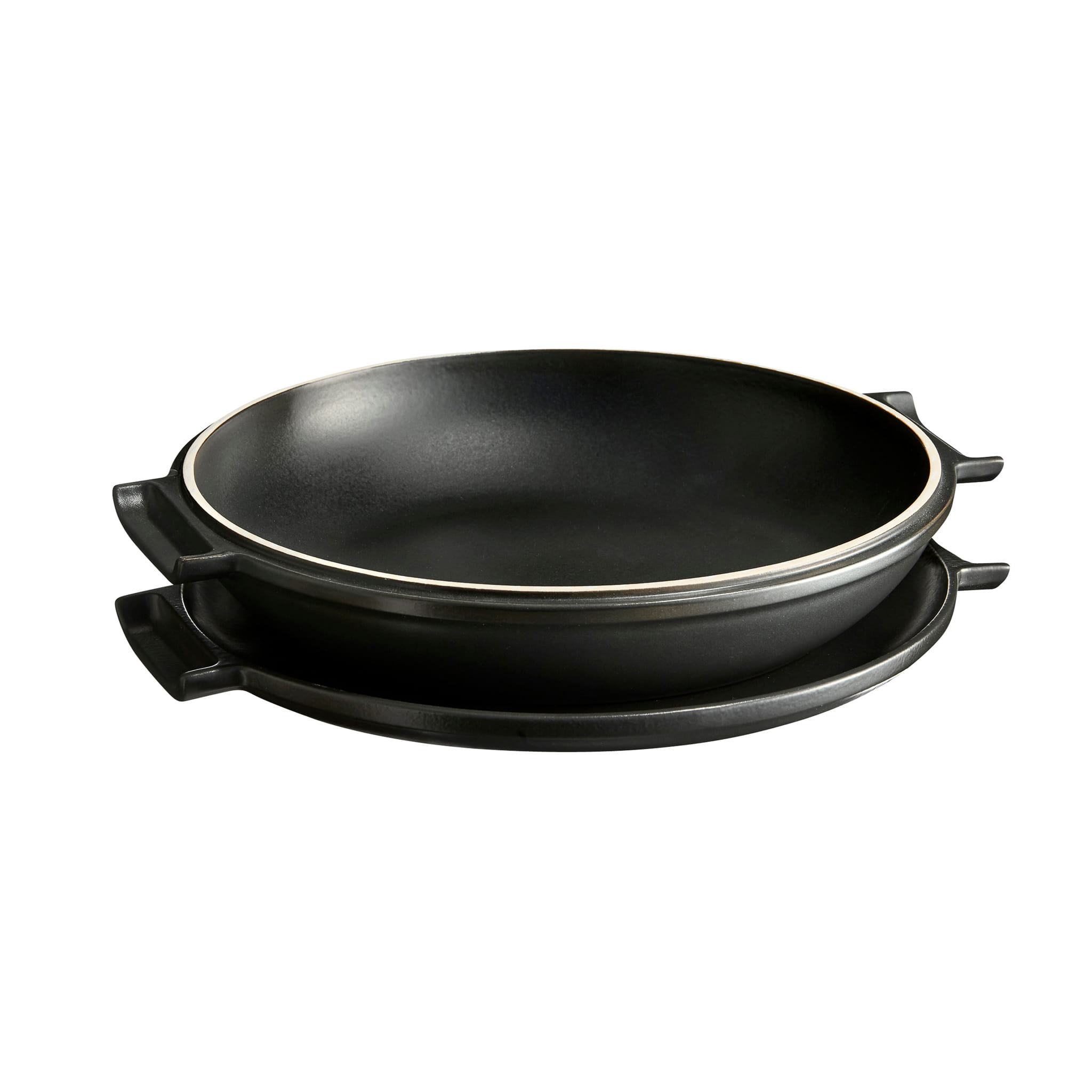 Emile Henry Delight Black Ceramic Induction Tarte Tatin Set, 32.5cm ...