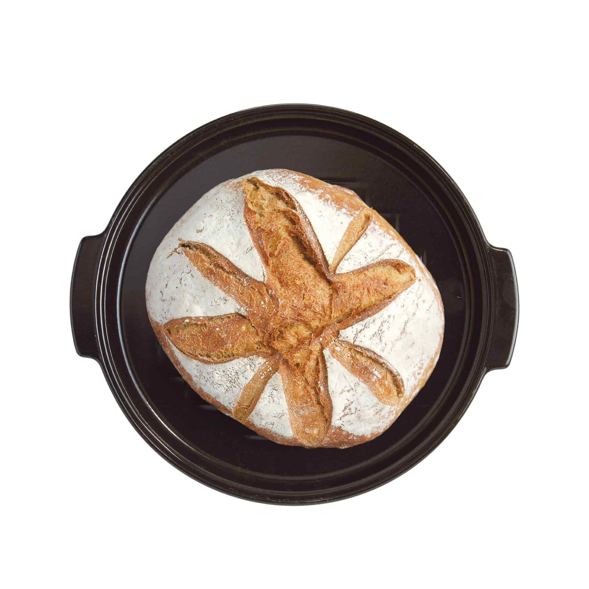 Emile Henry Black Round Bread Baker, 32.5cm | Buy online UK – Sous Chef UK