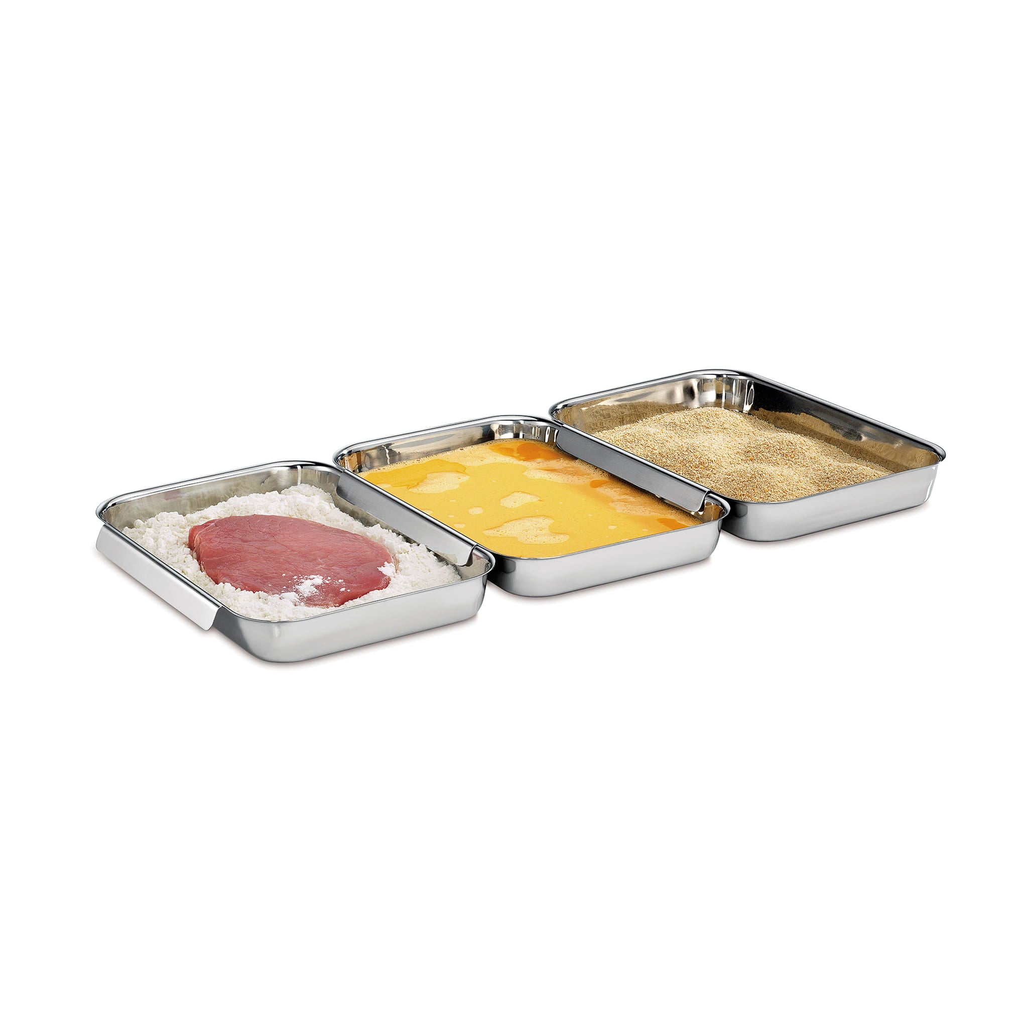 Kuchenprofi 3 Piece Stainless Steel Pane Breading Tray Station | Buy ...