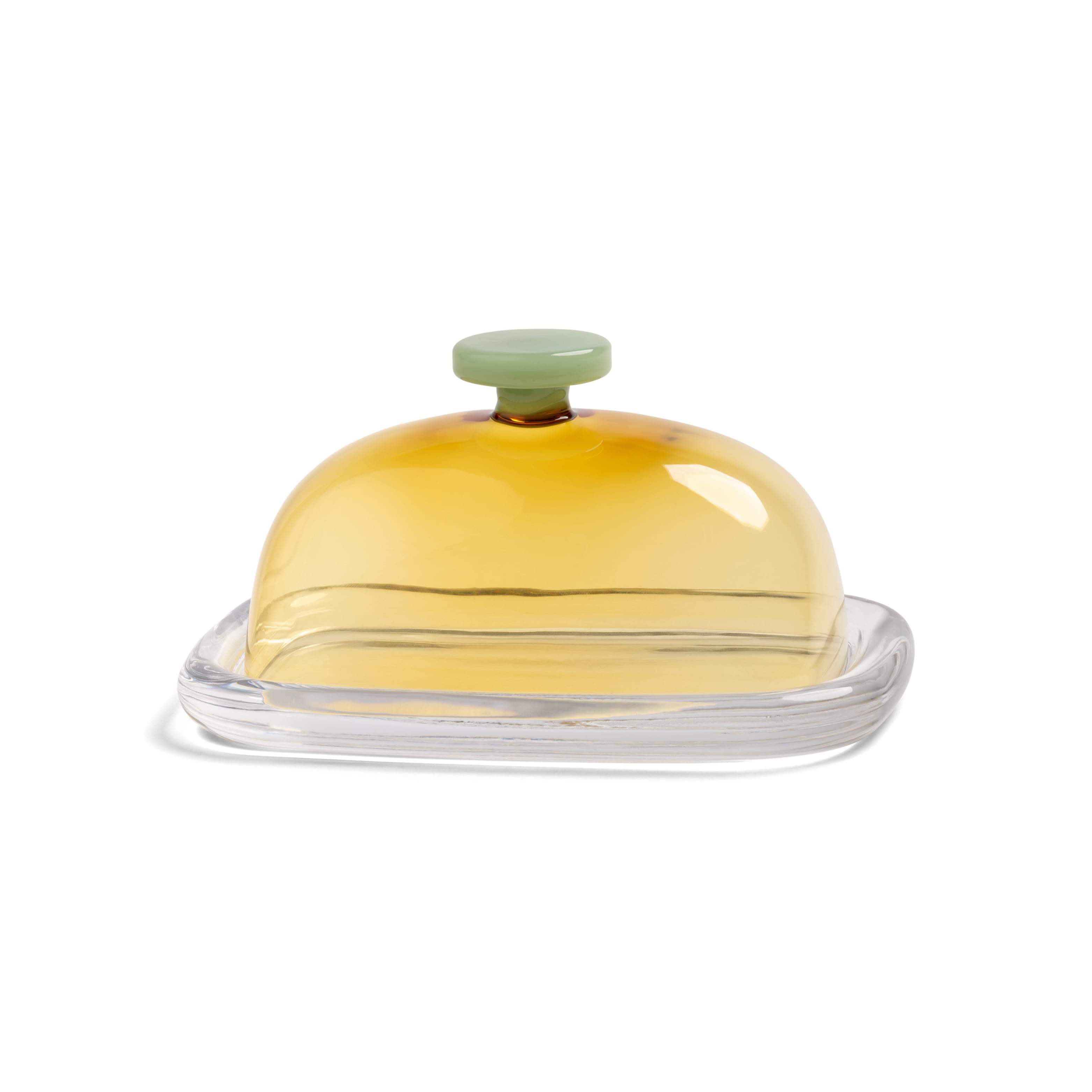 Yellow Glass Butter Dish, 19cm | Buy online UK – Sous Chef UK