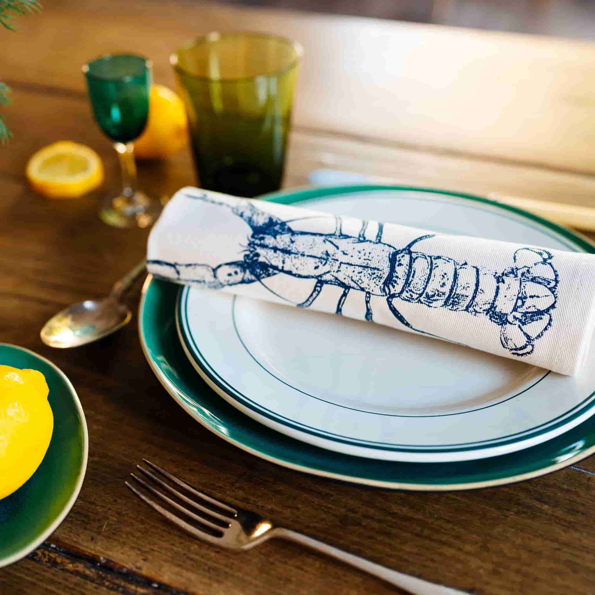 Seafood Design Napkins Box of 6 | Buy online UK – Sous Chef UK