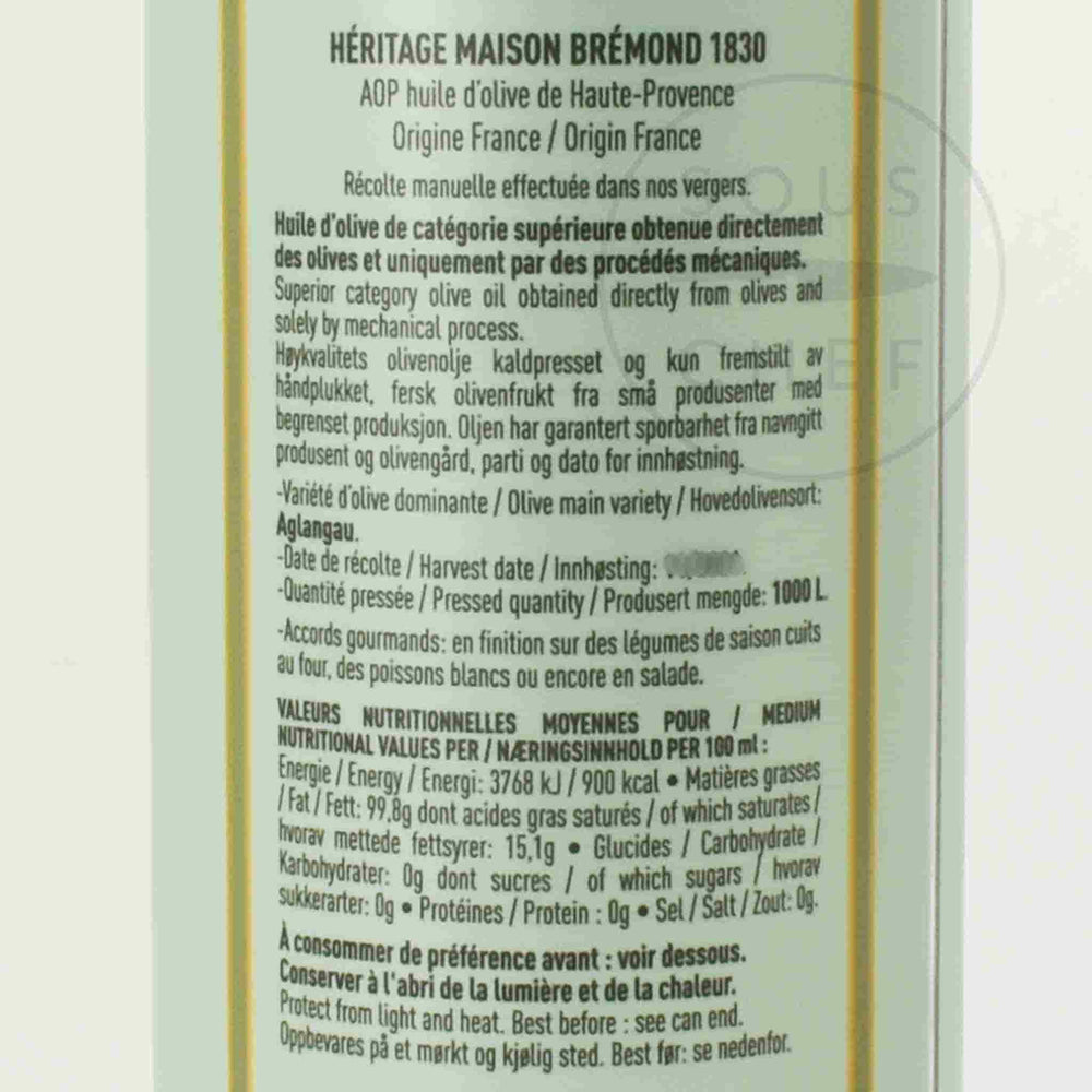 Maison Bremond Heritage Green Fruity Provence Extra Virgin Olive Oil ...