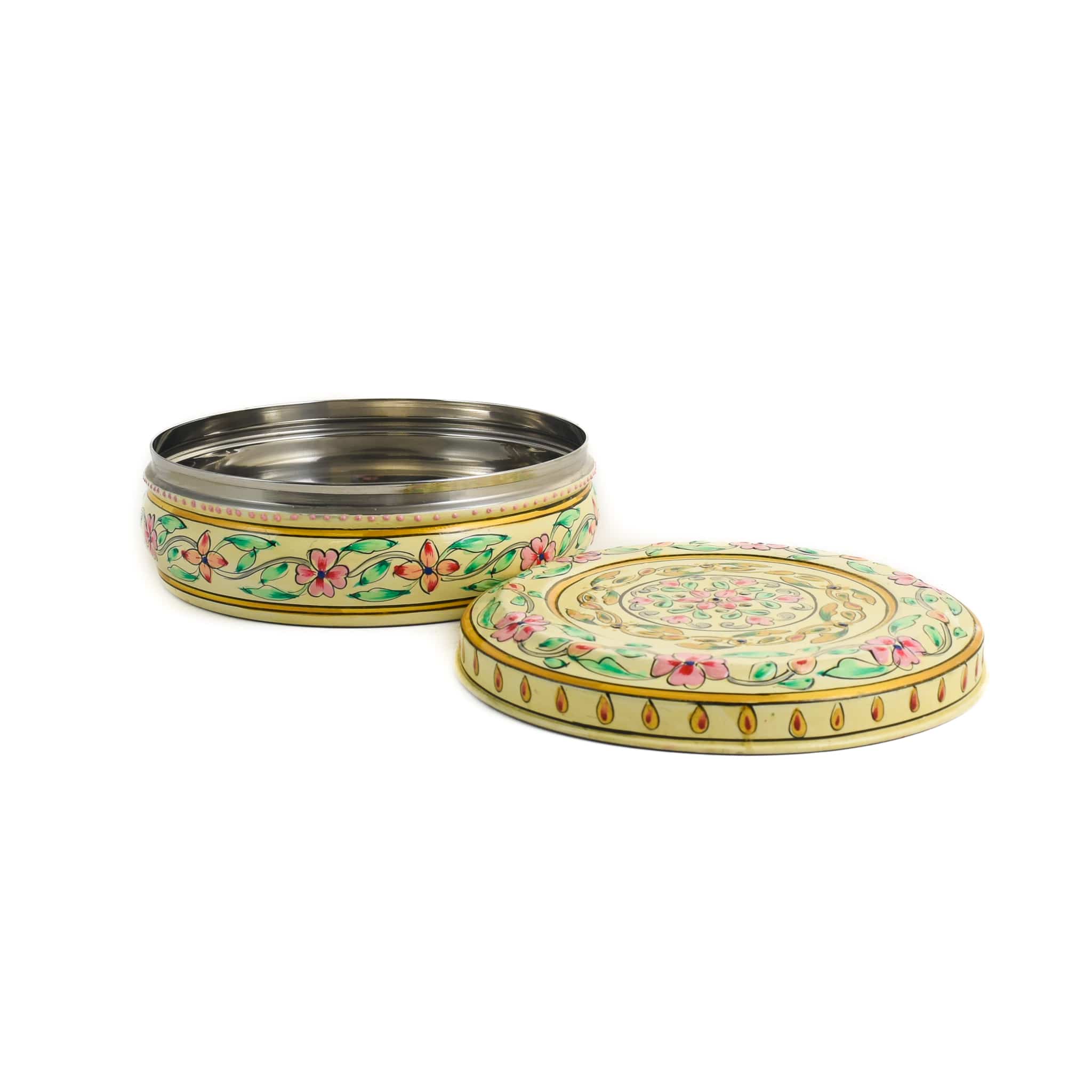Hand Painted Single Tier White Tiffin Tin, 300ml | Buy online UK – Sous ...