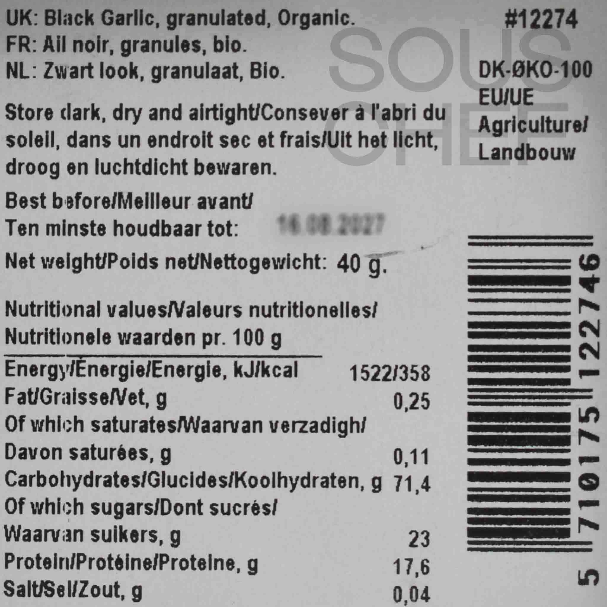 Mill & Mortar Organic Black Garlic Granules, 40g | Buy online UK – Sous ...