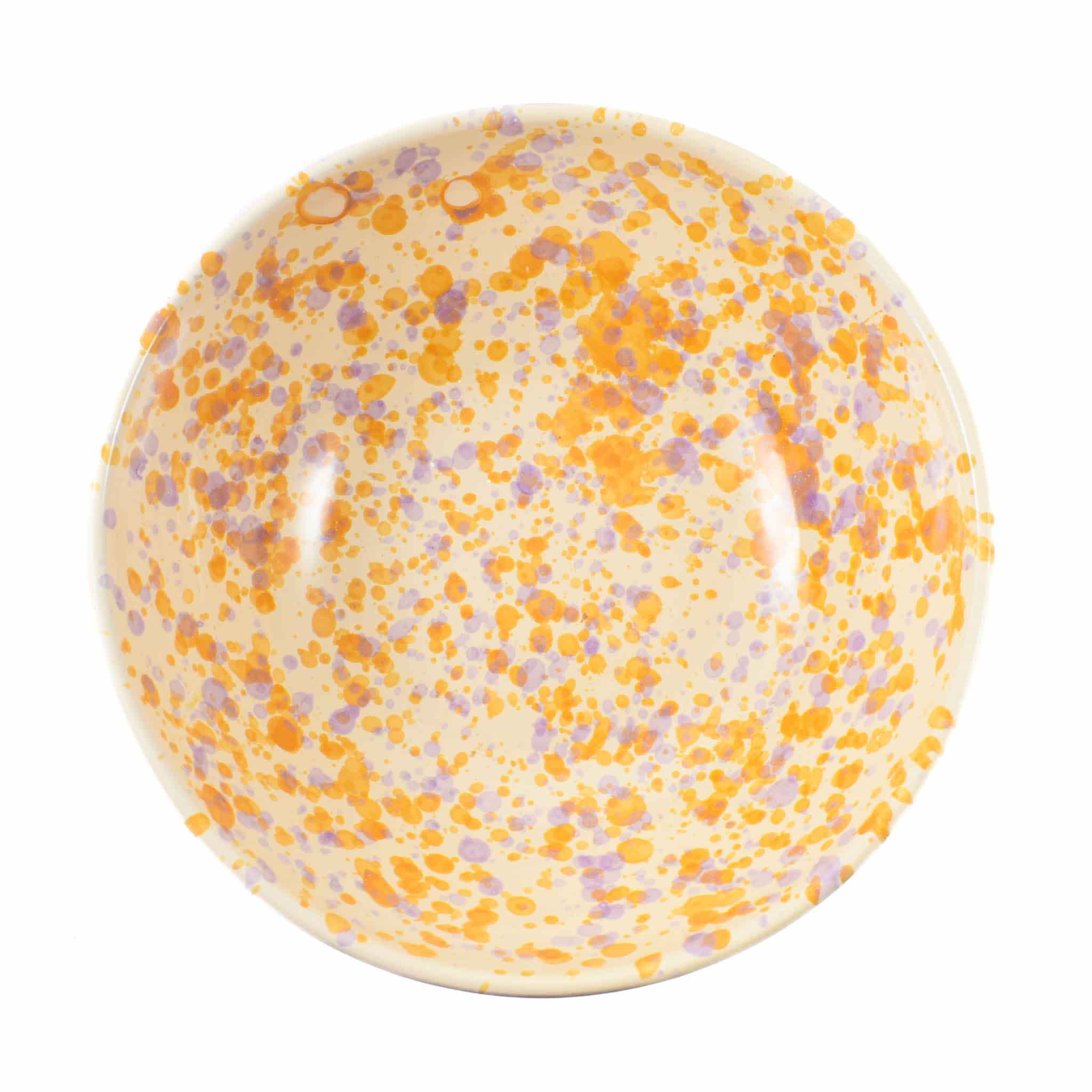 Puglia Lilac and Yellow Splatter Large Salad Bowl, 28cm | Buy online UK ...