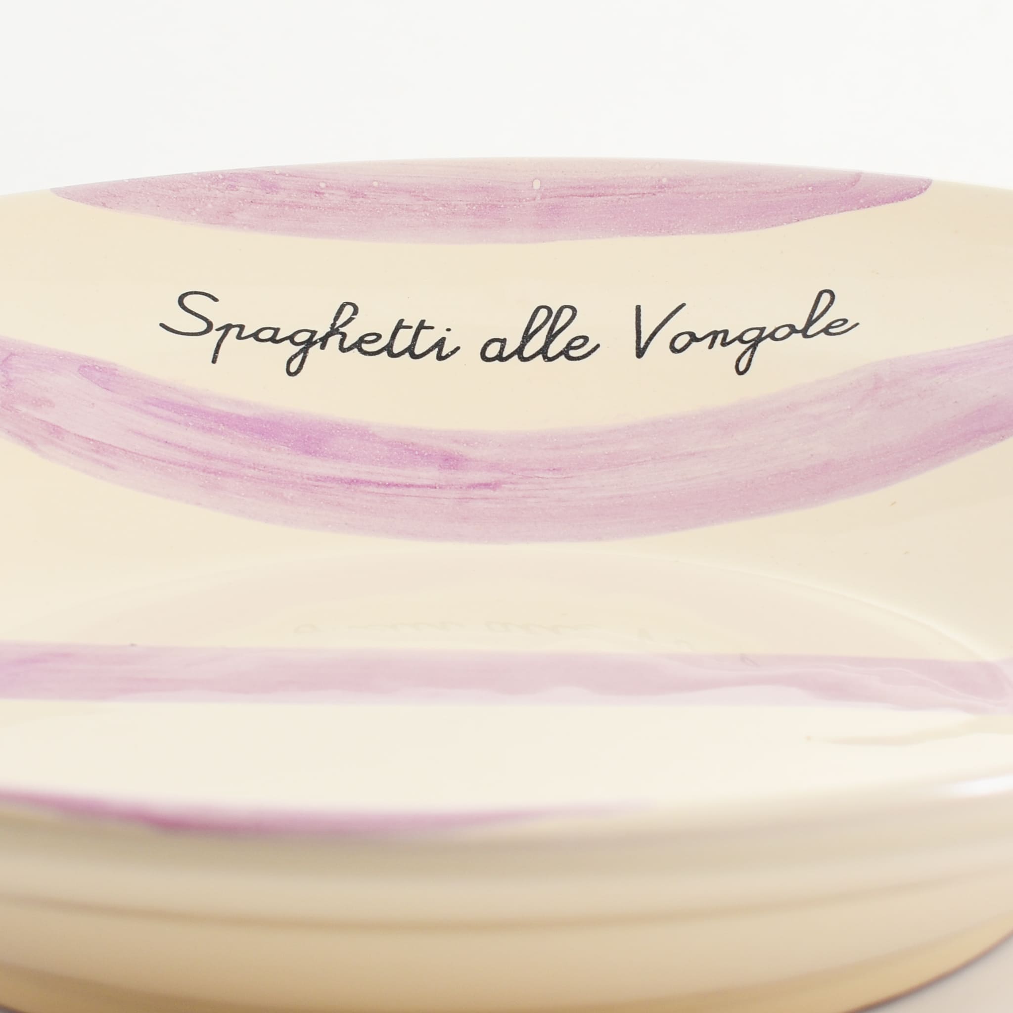 Puglia "Spaghetti Alle Vongole" Lilac Stripe Pasta Bowl, 29cm | Buy ...