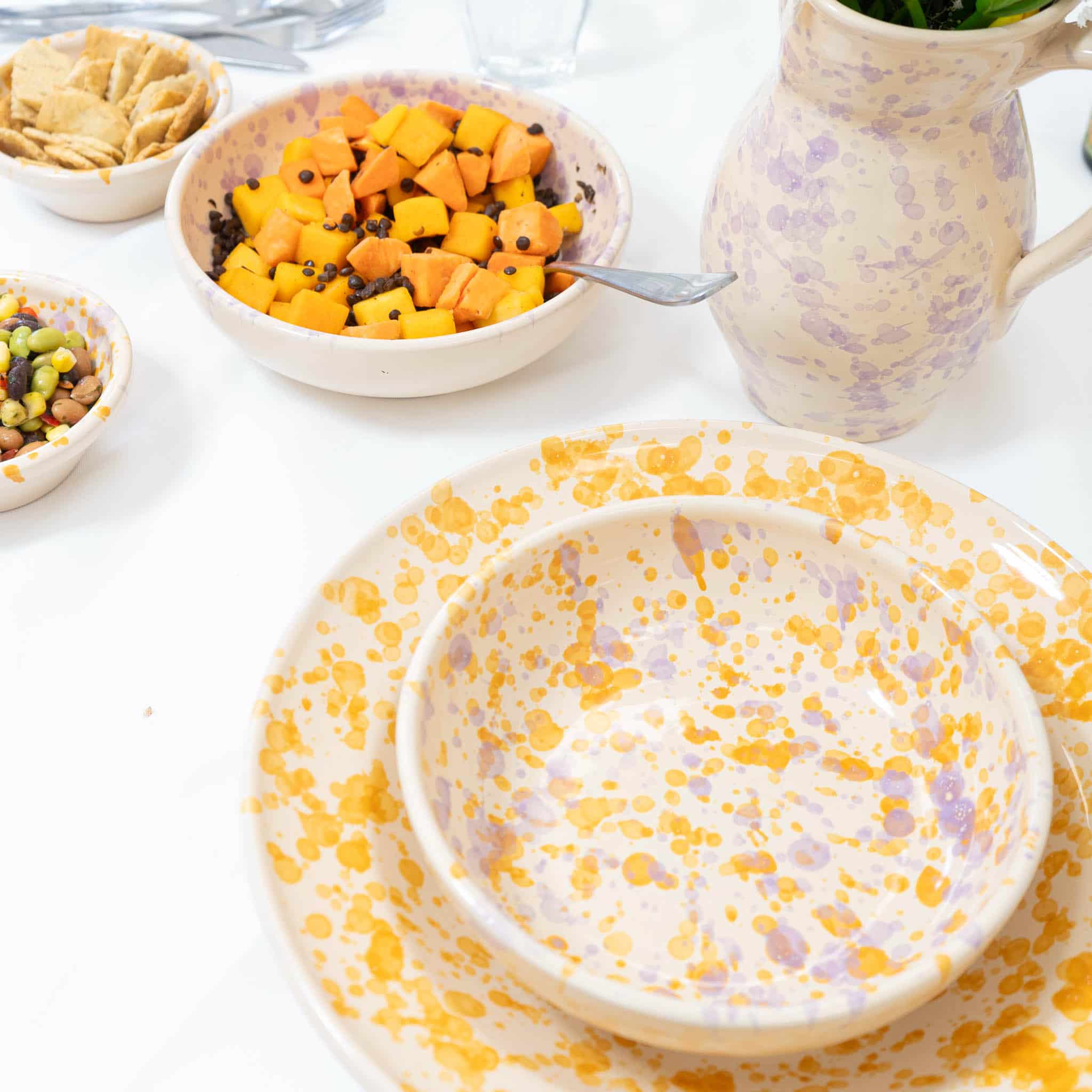 Puglia Lilac Splatter Pitcher | Buy online UK – Sous Chef UK