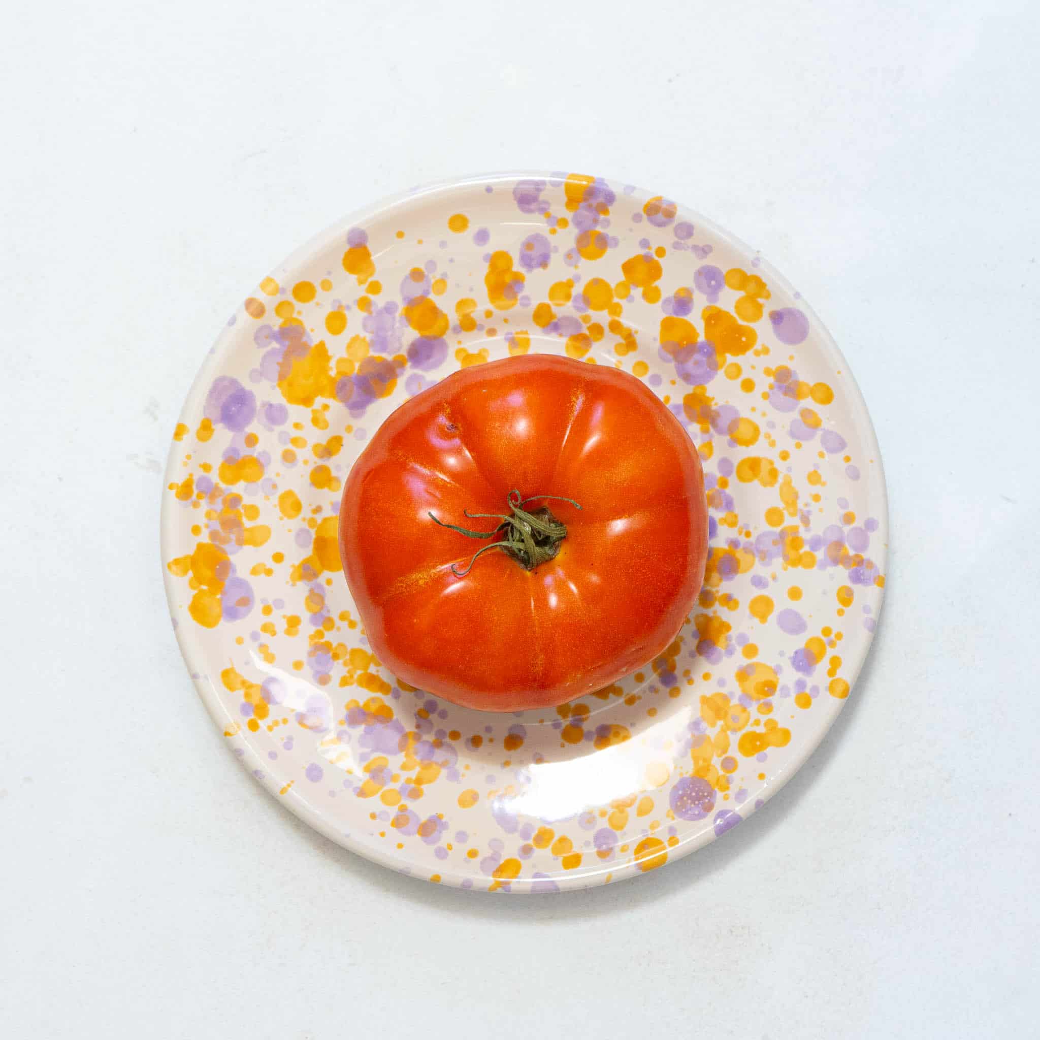 Puglia Lilac and Yellow Splatter Side Plate, 19cm | Buy online UK ...