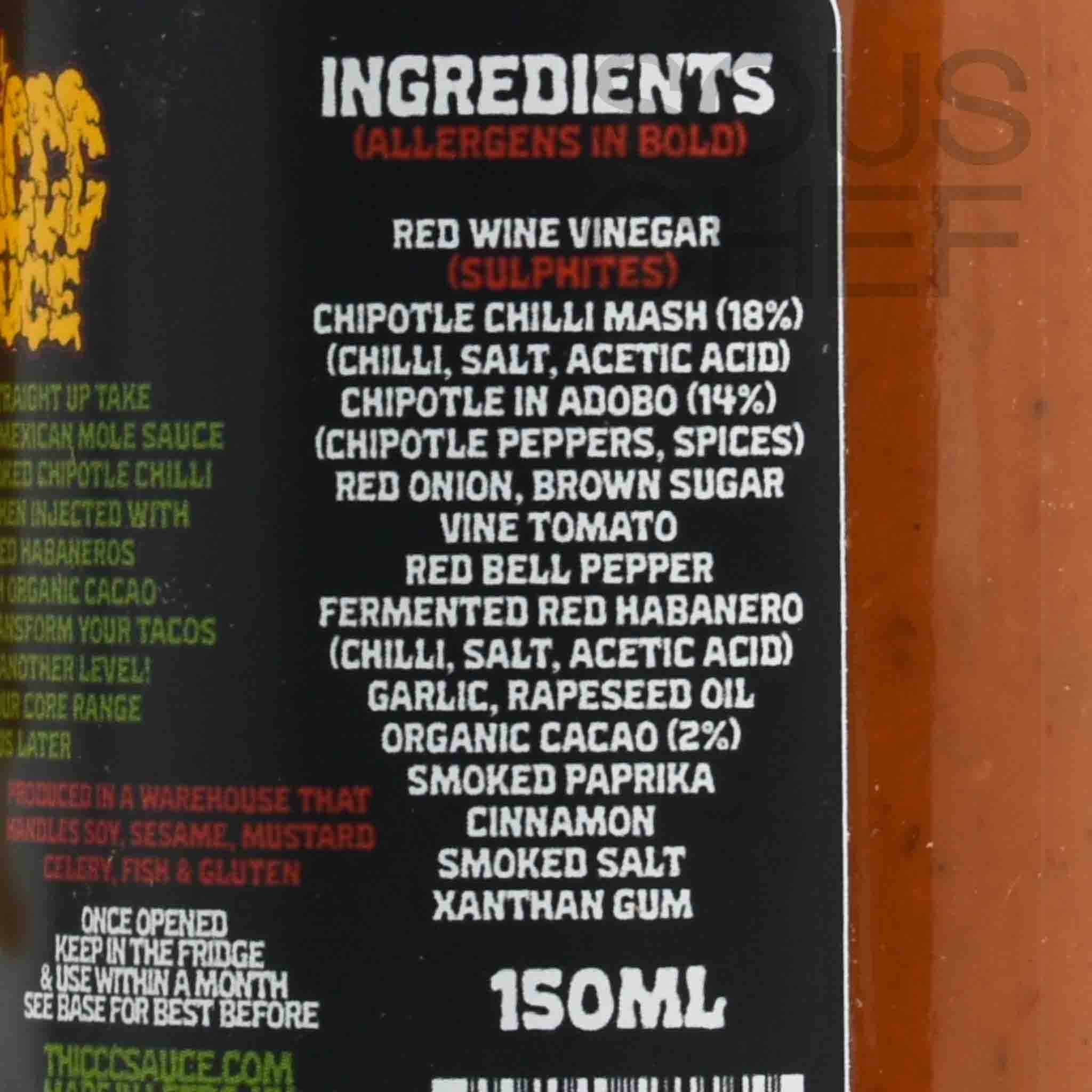 Thiccc Sauce Cholo Mole Hot Sauce, 150ml | Buy online UK – Sous Chef UK