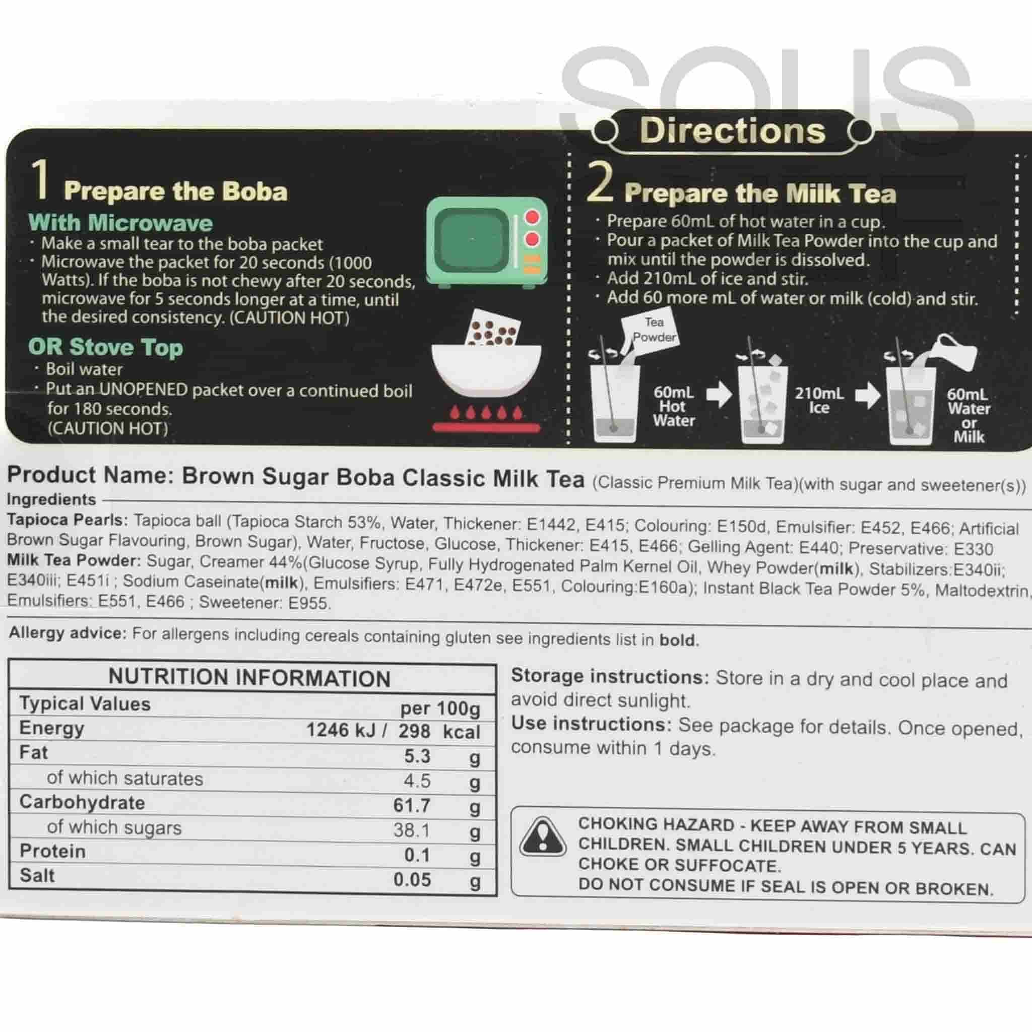 Brown Sugar Boba Classic Milk Tea Kit, 3 sets | Buy online UK – Sous ...