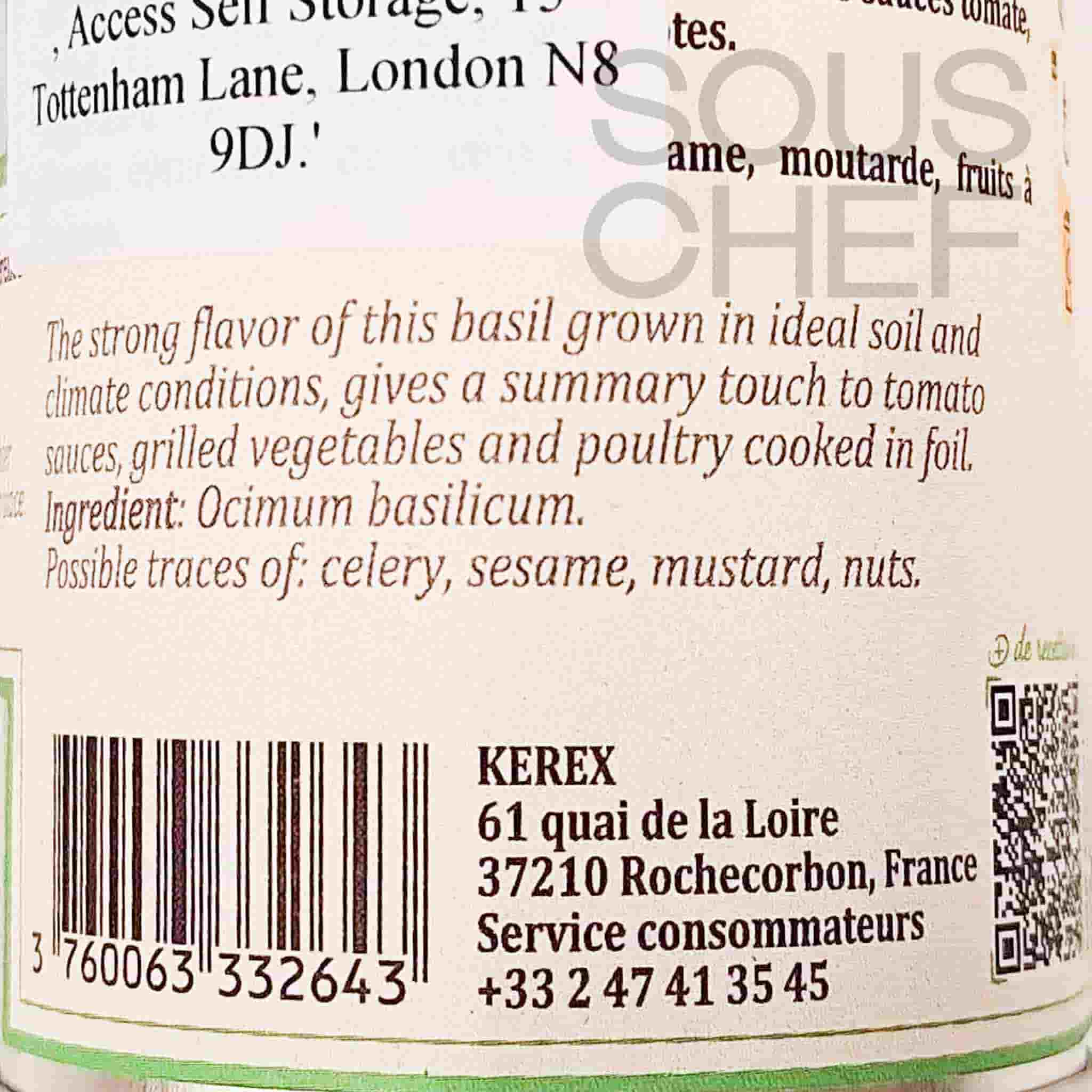 Terre Exotique Chopped Basil, 15g | Buy online UK – Sous Chef UK