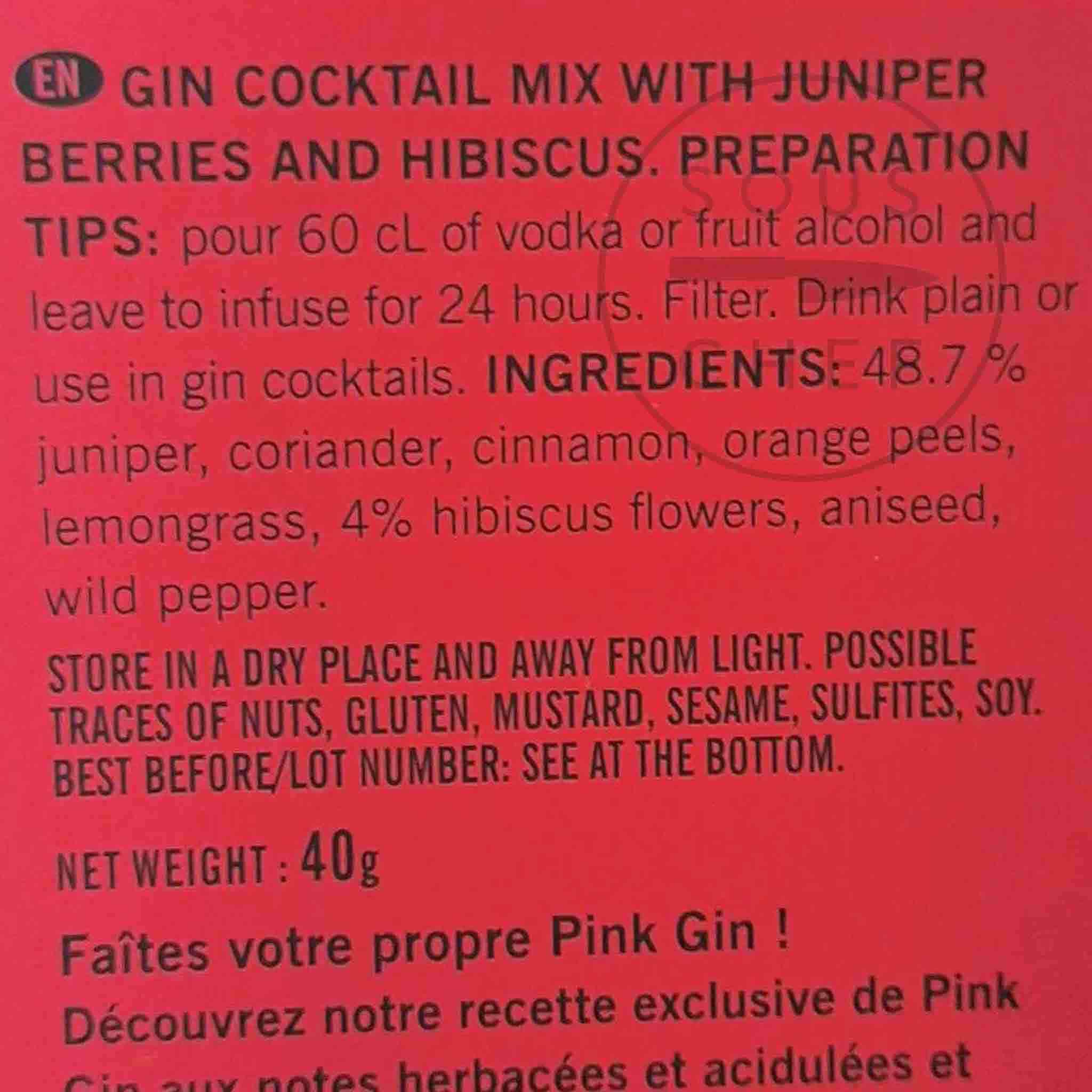 Make Your Own Pink Gin Infusion, 40g | Buy online UK – Sous Chef UK