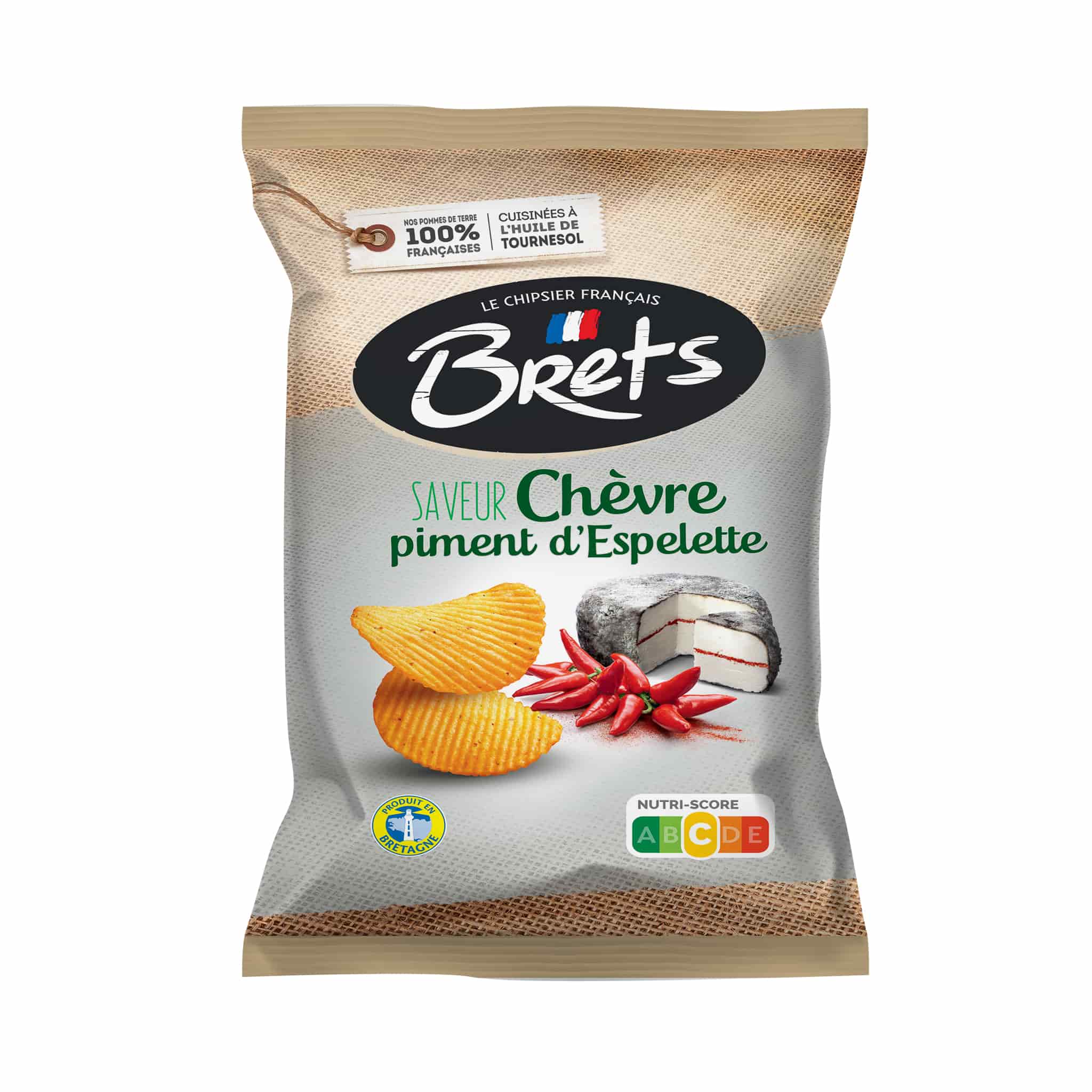 Bret's Goat Cheese & Espelette Pepper Crisps, 125g | Buy online UK ...