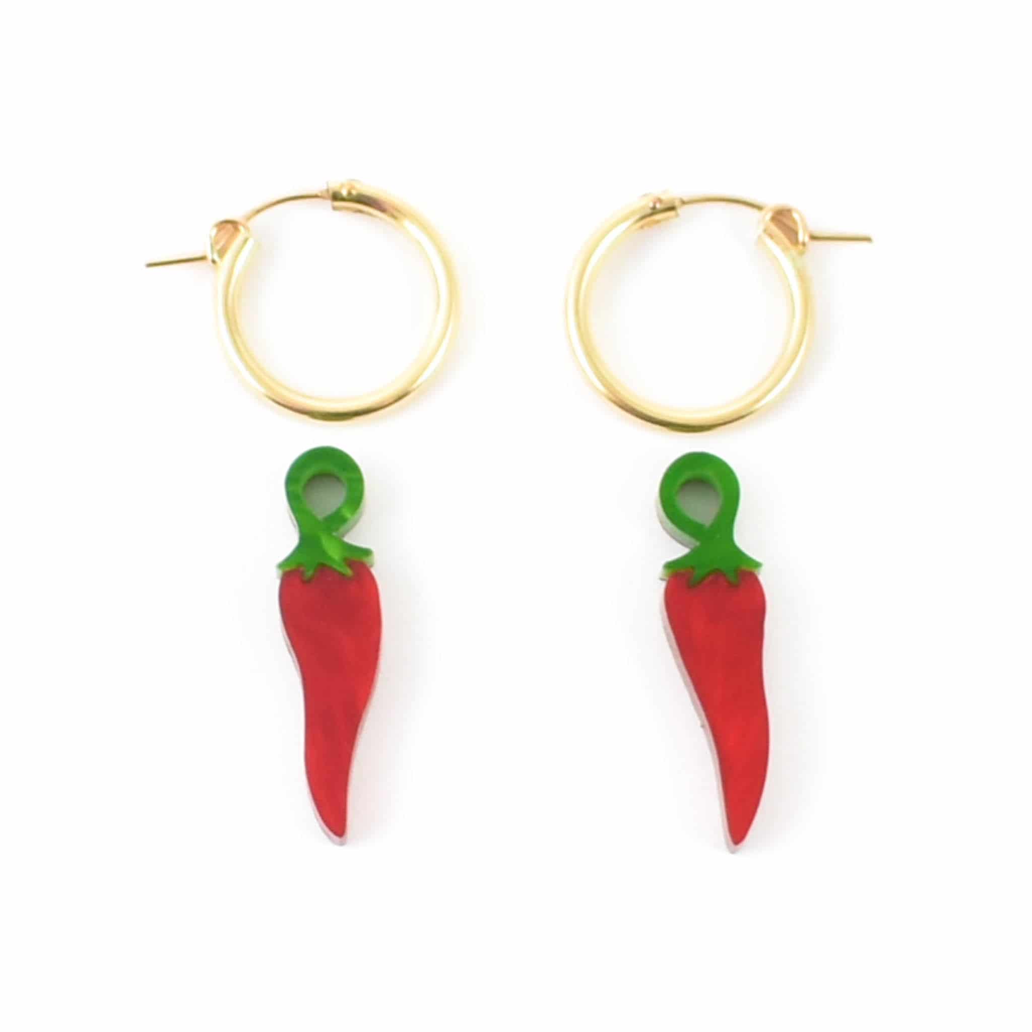 Wolf & Moon Chilli Pepper Hoop Earrings | Buy online UK – Sous Chef UK