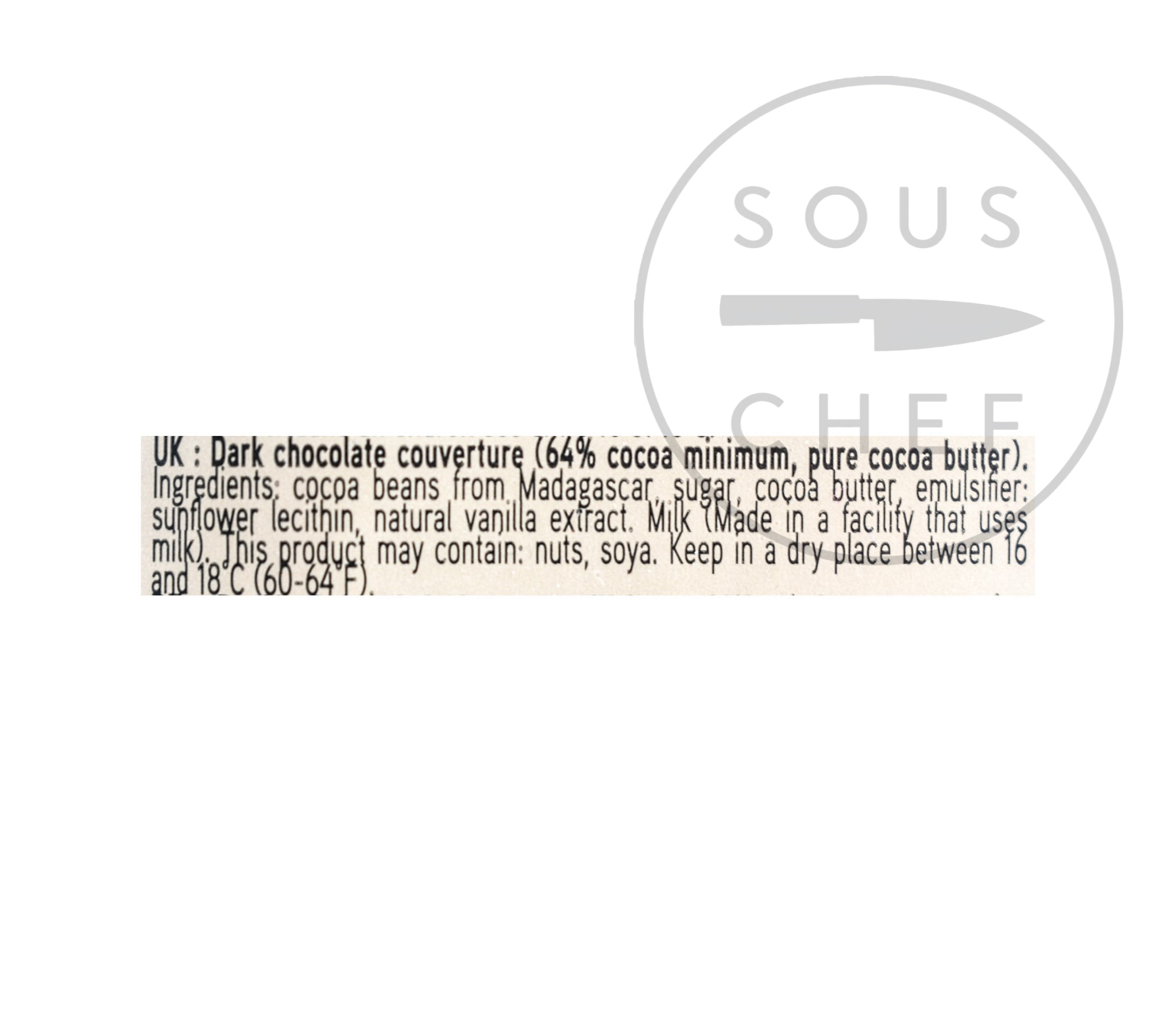 Valrhona Manjari 64% Dark Chocolate Chips | Buy online at Sous Chef UK