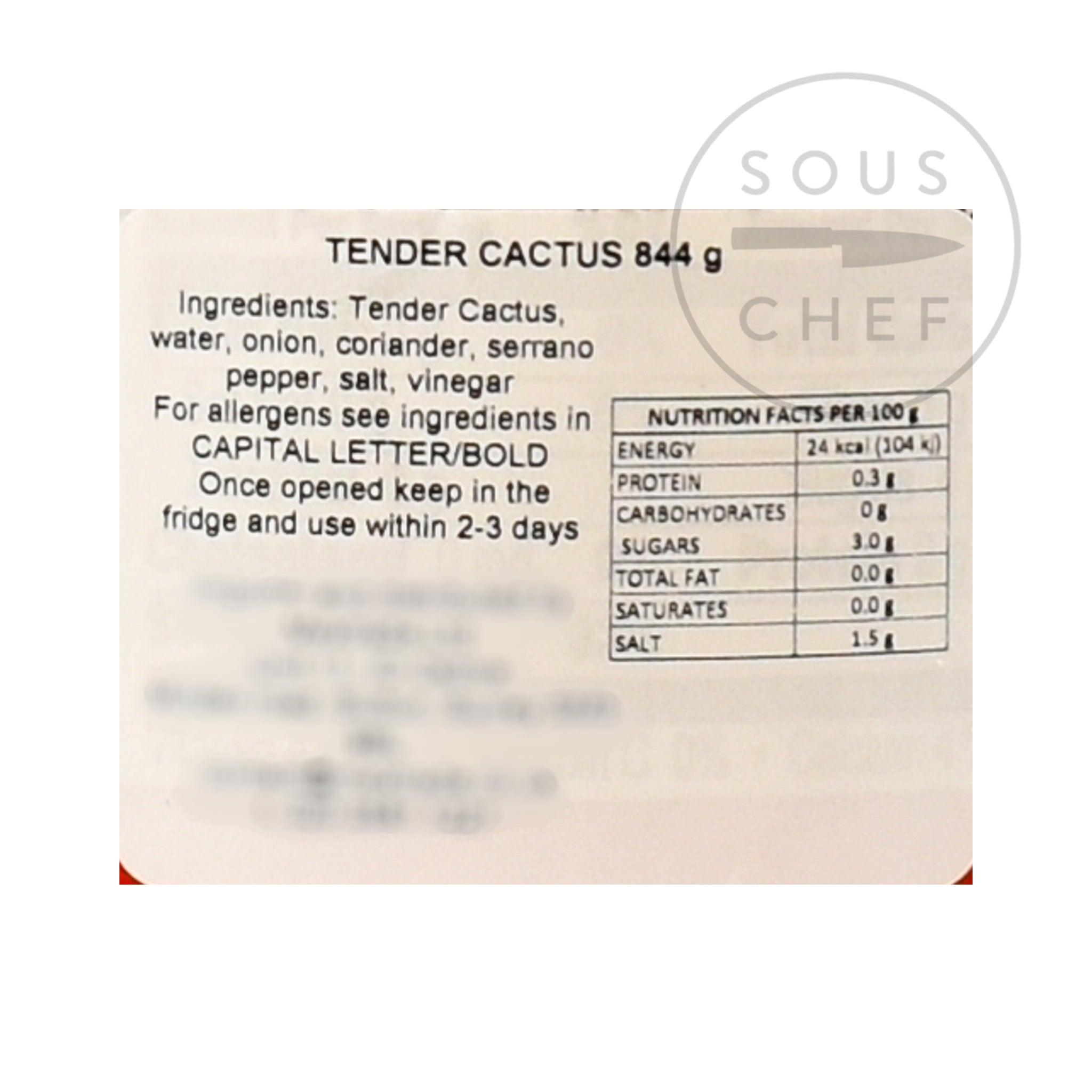 Mexican Tender Cactus - Nopalitos | Buy Online | Sous Chef UK