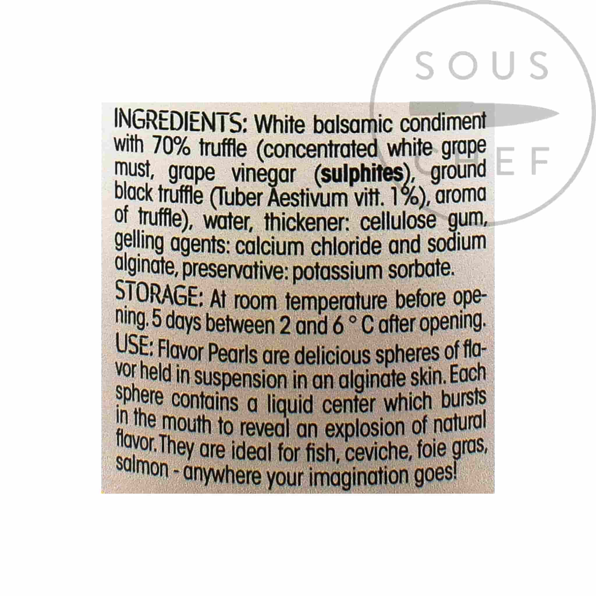 White Balsamic and Black Truffle Flavor Pearls 50g | Buy online UK ...