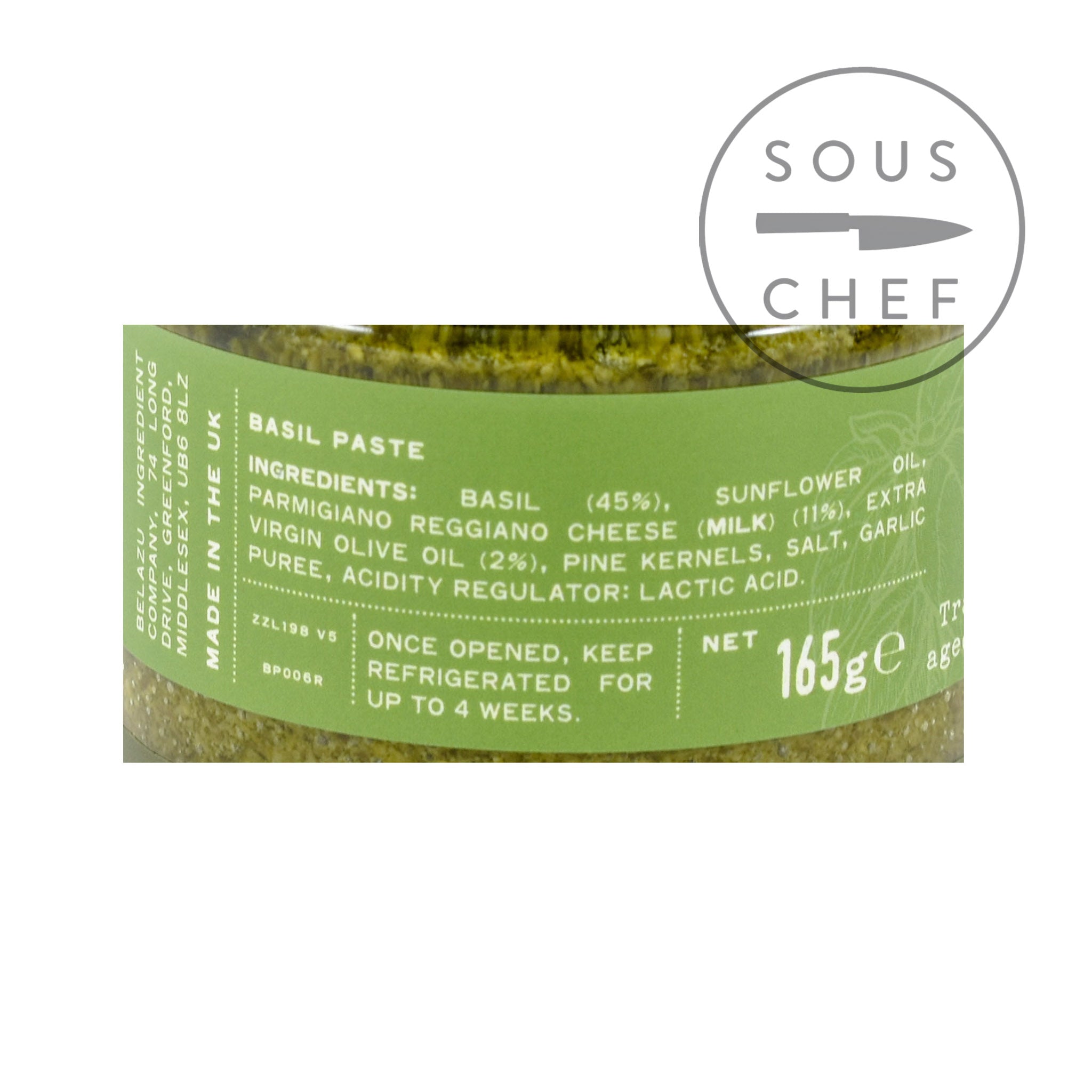Belazu Traditional Genovese Basil Pesto | Buy online at Sous Chef UK