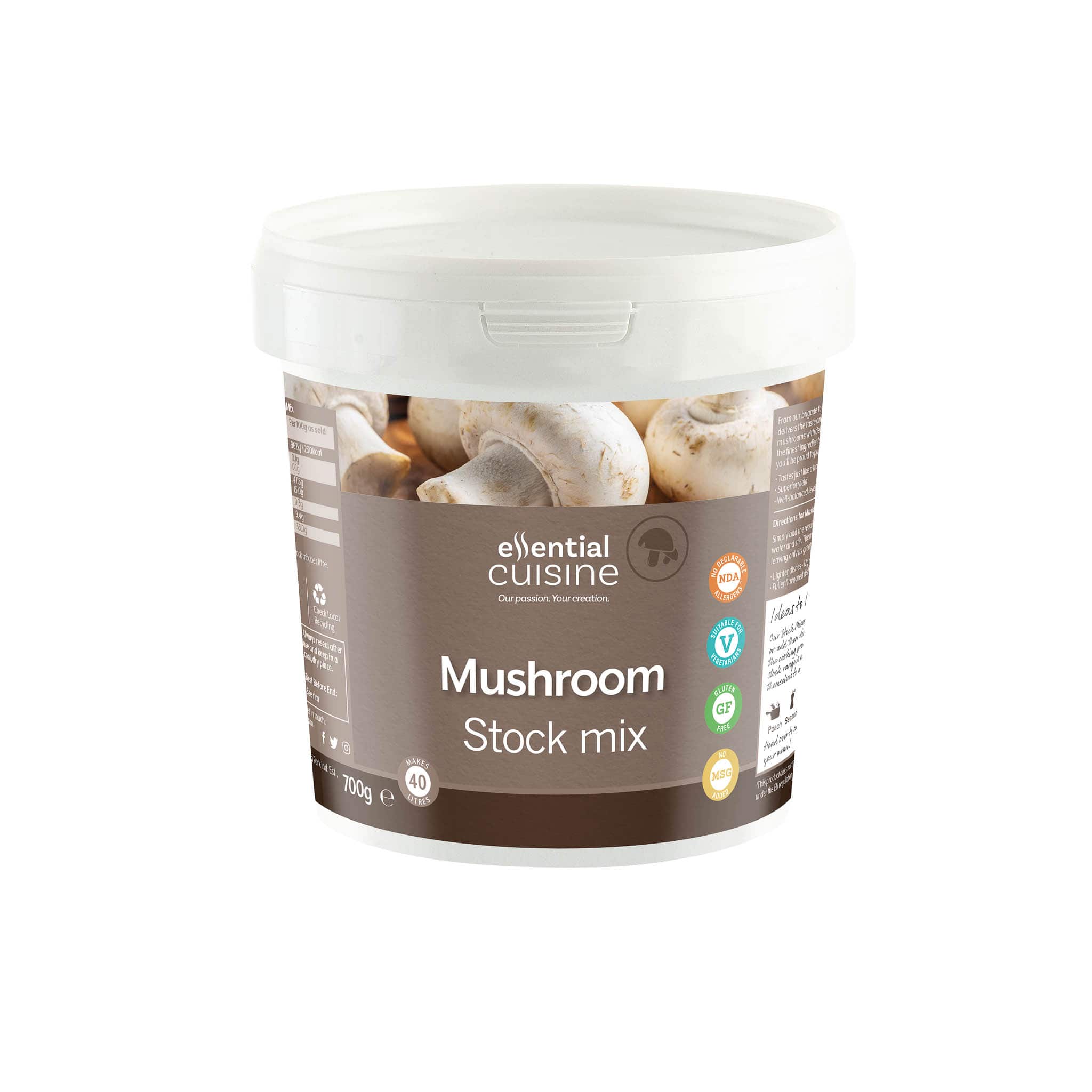 Essential Cuisine Mushroom Stock Mix 700g | Buy online UK – Sous Chef UK