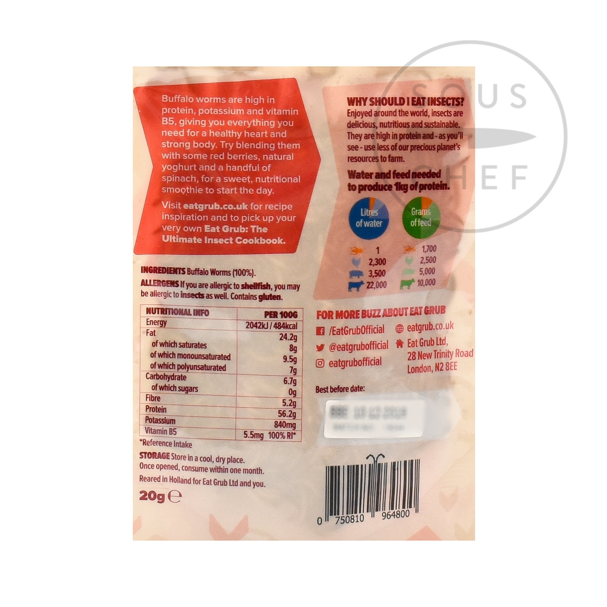 Edible Buffalo Worms | Buy Online | Sous Chef UK