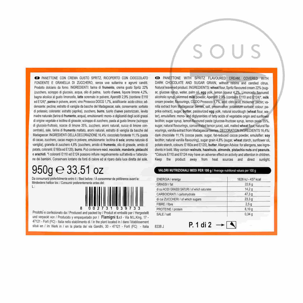 Flamigni Spritz Panettone 950g | Buy online UK – Sous Chef UK