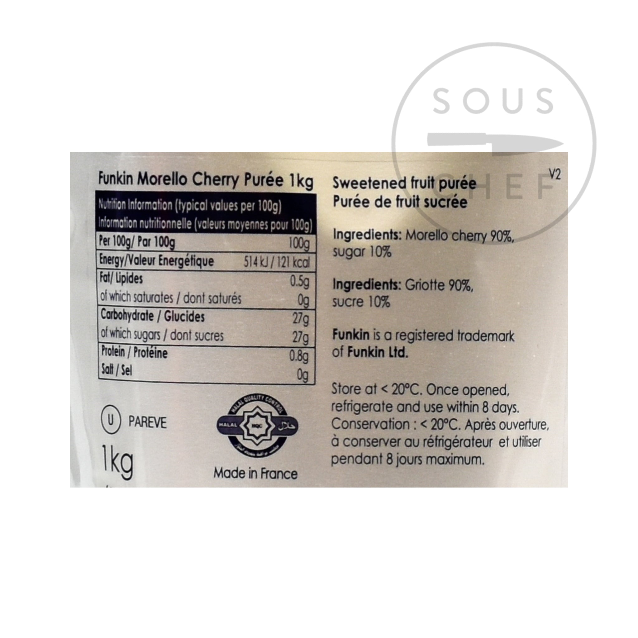 Funkin Morello Cherry Puree | Buy Online | Sous Chef UK