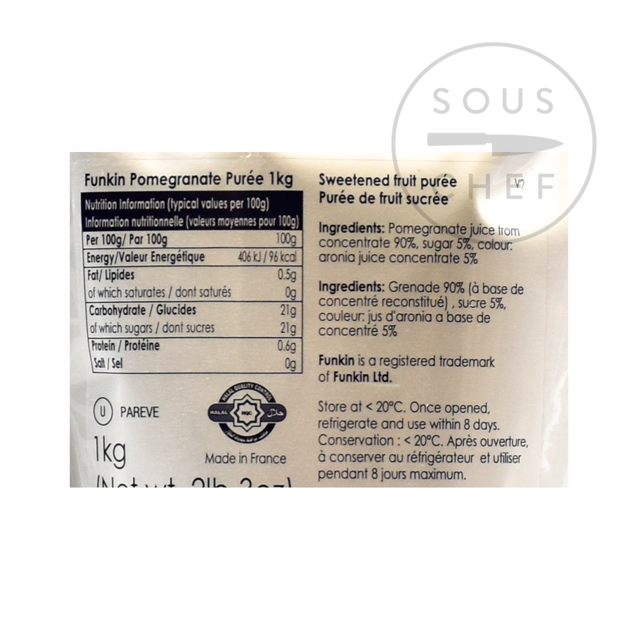 Funkin Pomegranate Puree | Buy Online | Sous Chef UK