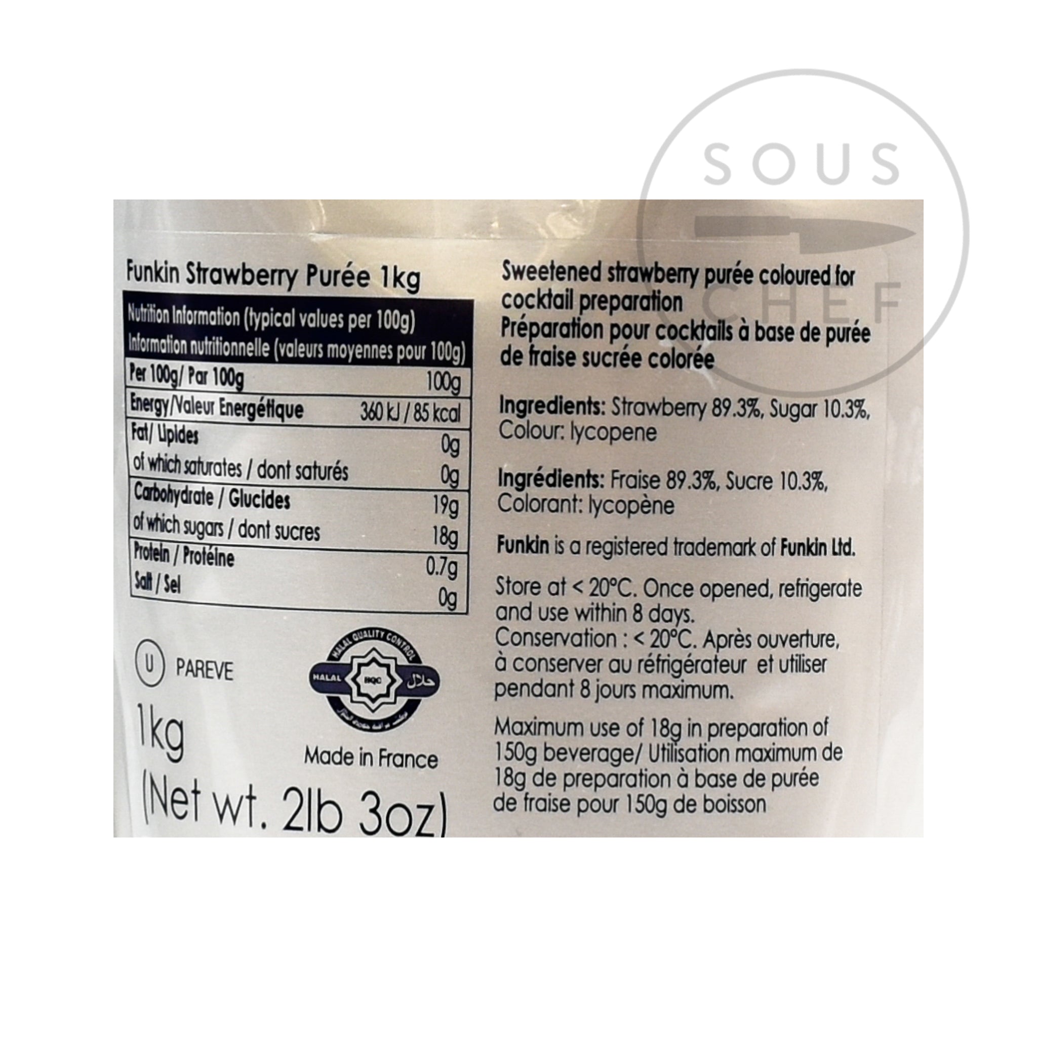 Funkin Strawberry Puree | Buy Online | Sous Chef UK