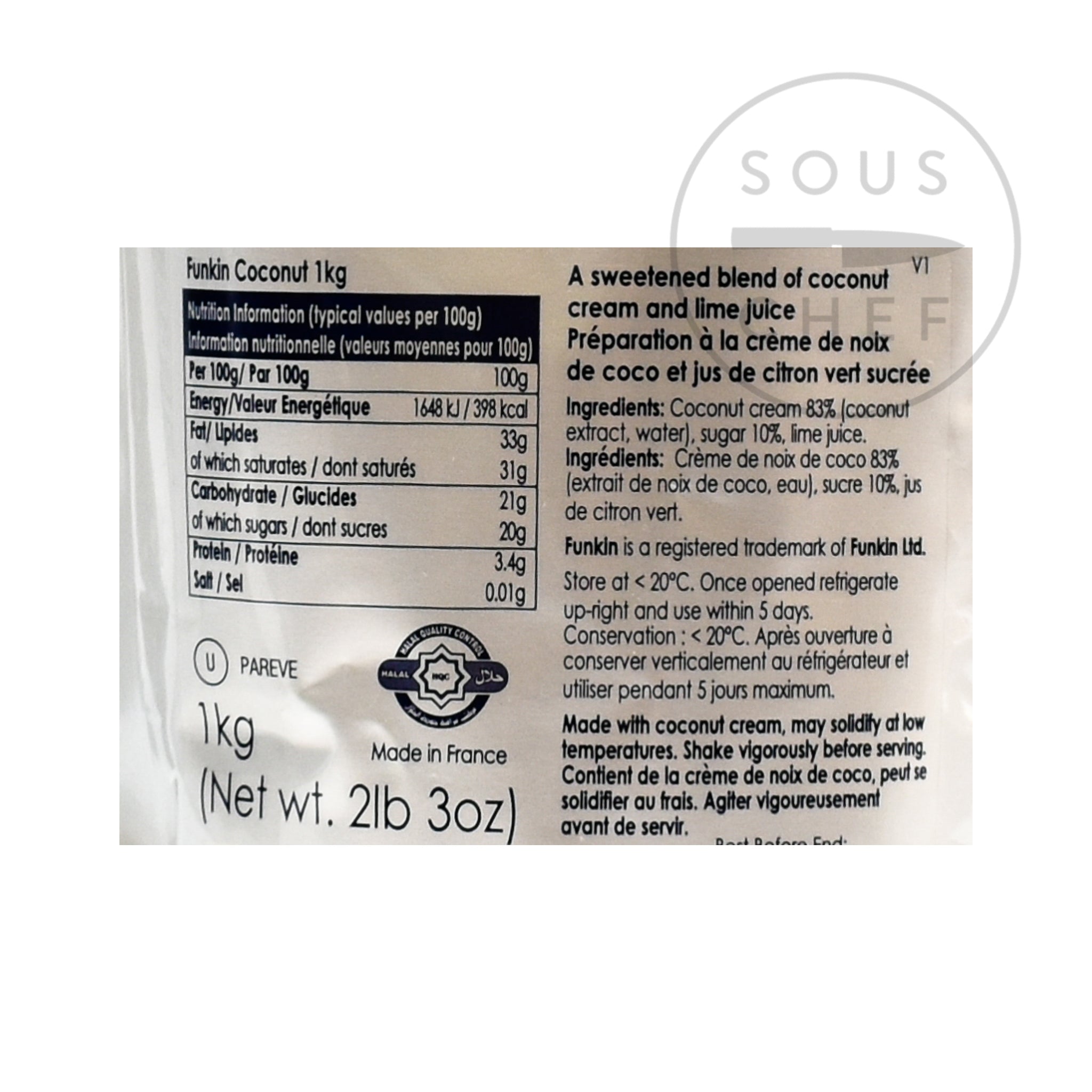 Funkin Coconut Puree | Buy Online | Sous Chef UK