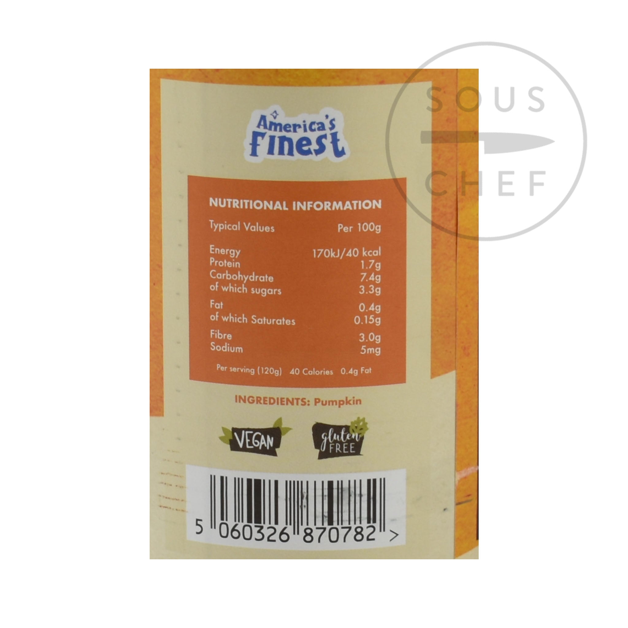 Pumpkin puree | Buy online today at Sous Chef UK