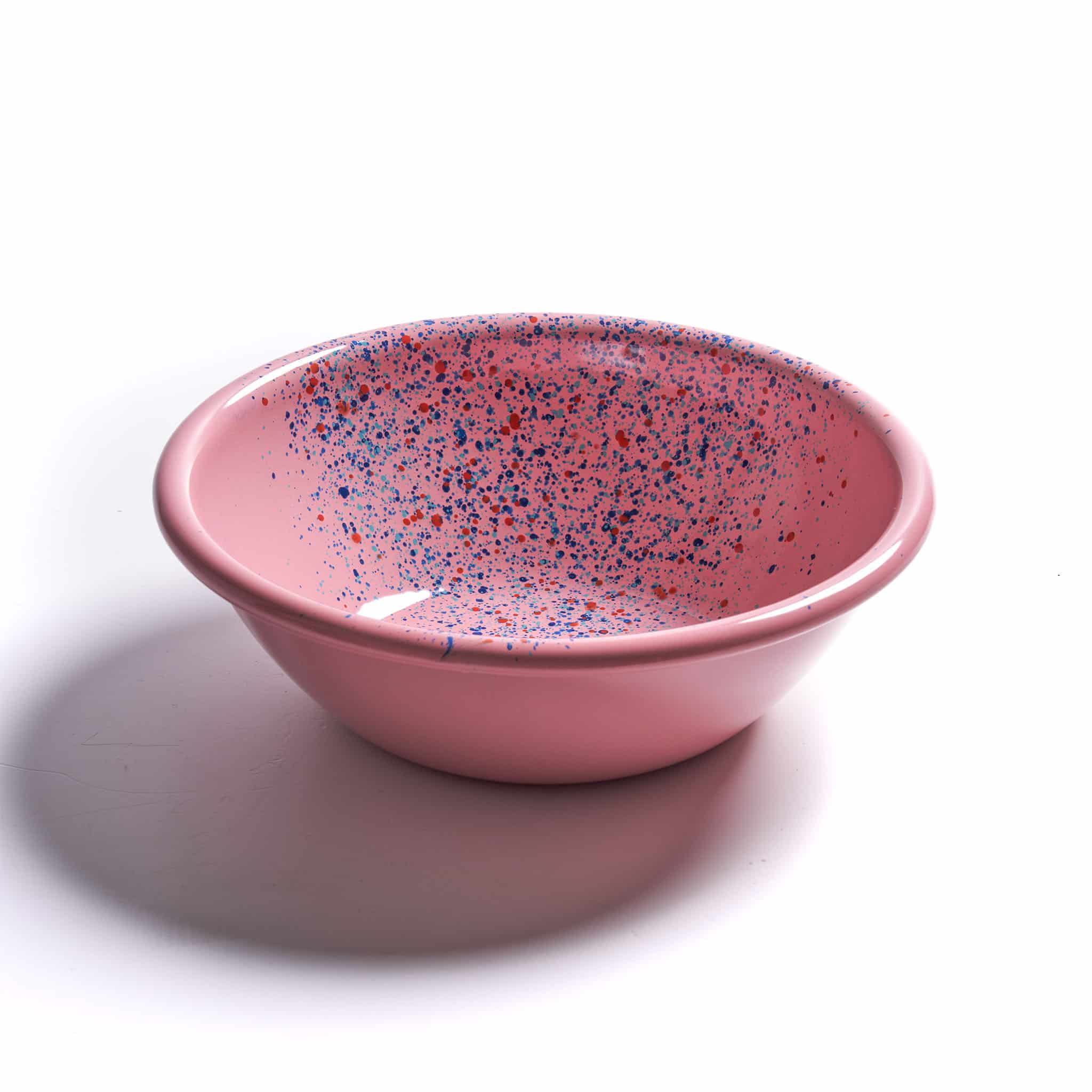 Splatter Fest Enamel Bowl Pink | Buy online UK – Sous Chef UK