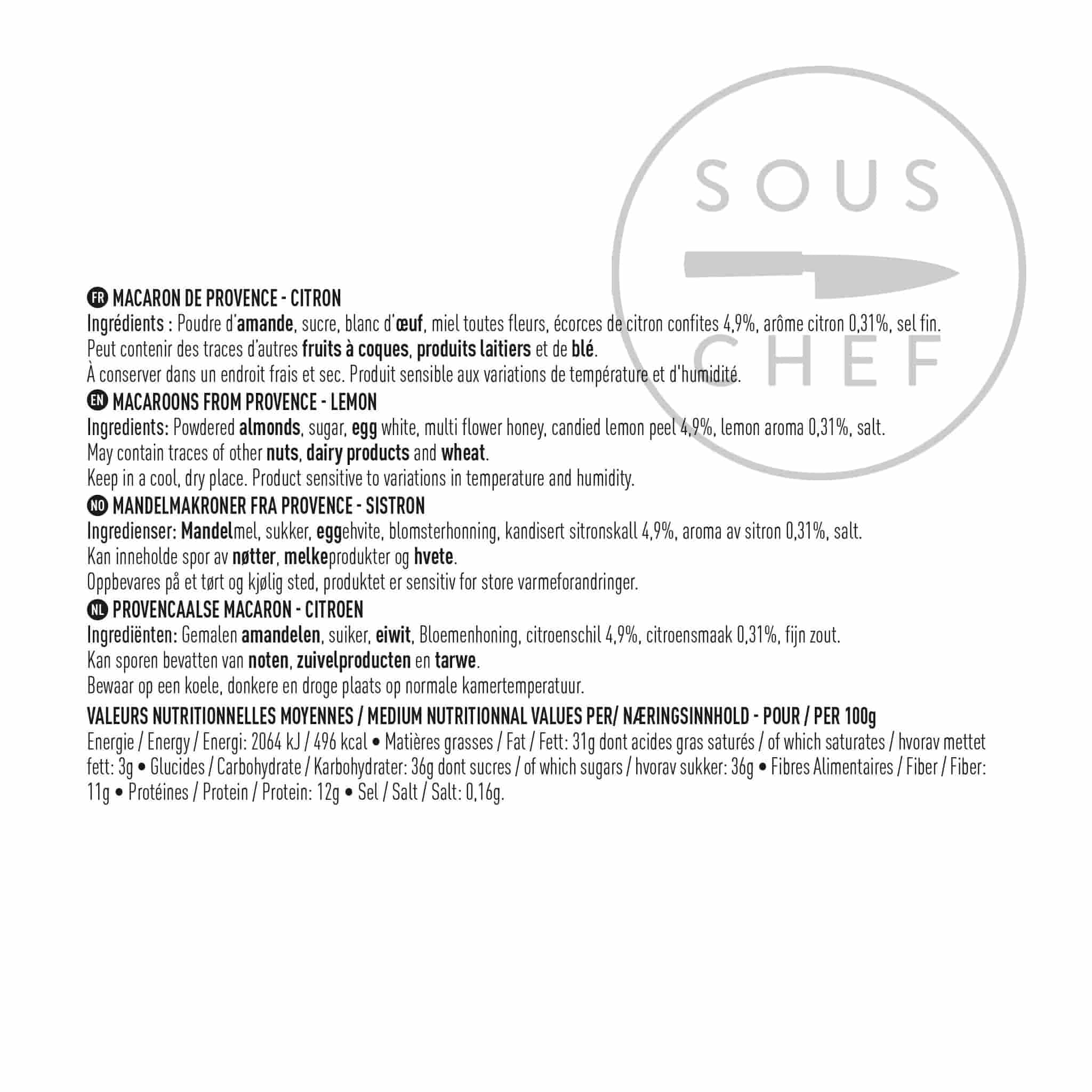 Maison Bremond Lemon Macaroons From Provence 230g | Buy online UK ...