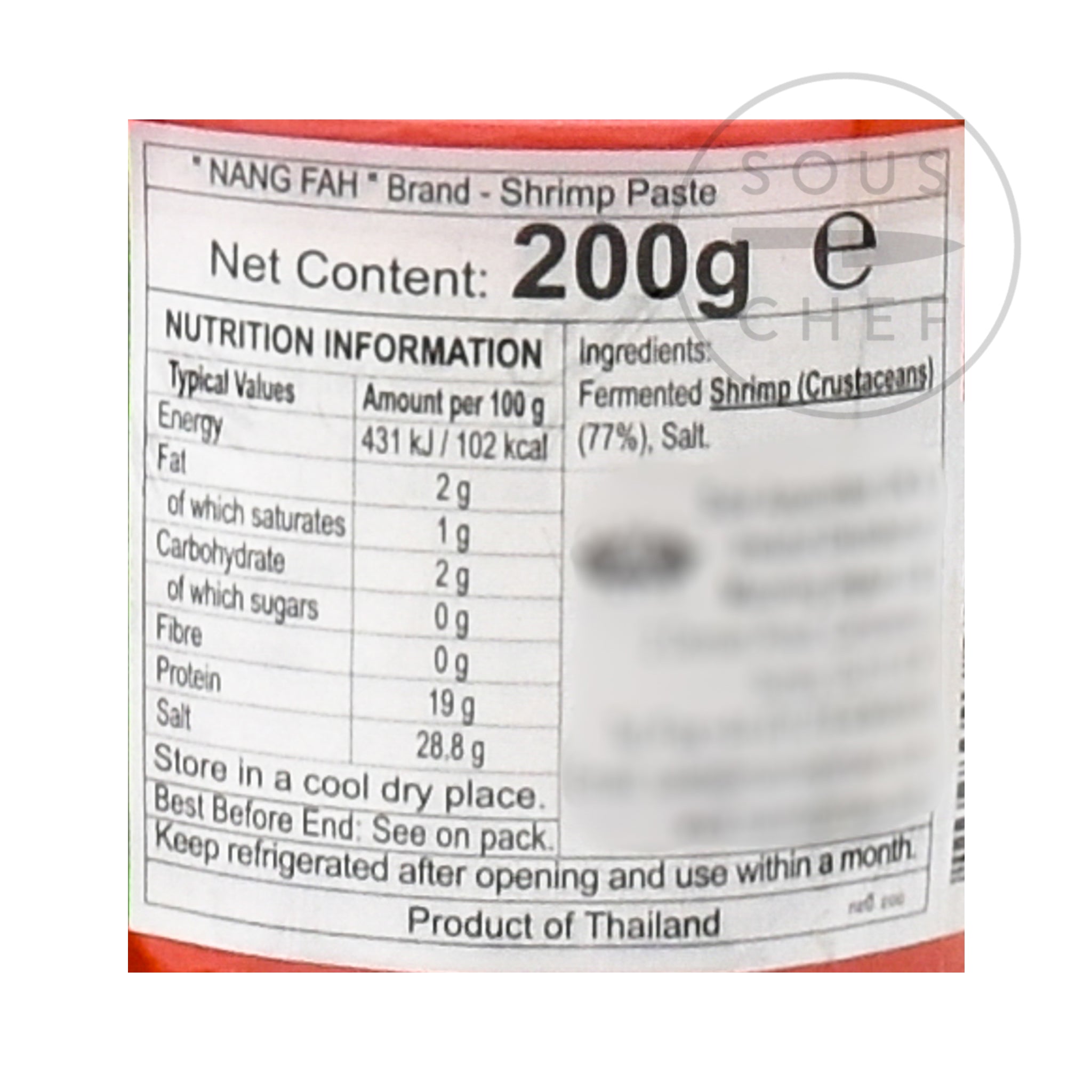 Thai Shrimp Paste | Buy Online | Sous Chef UK