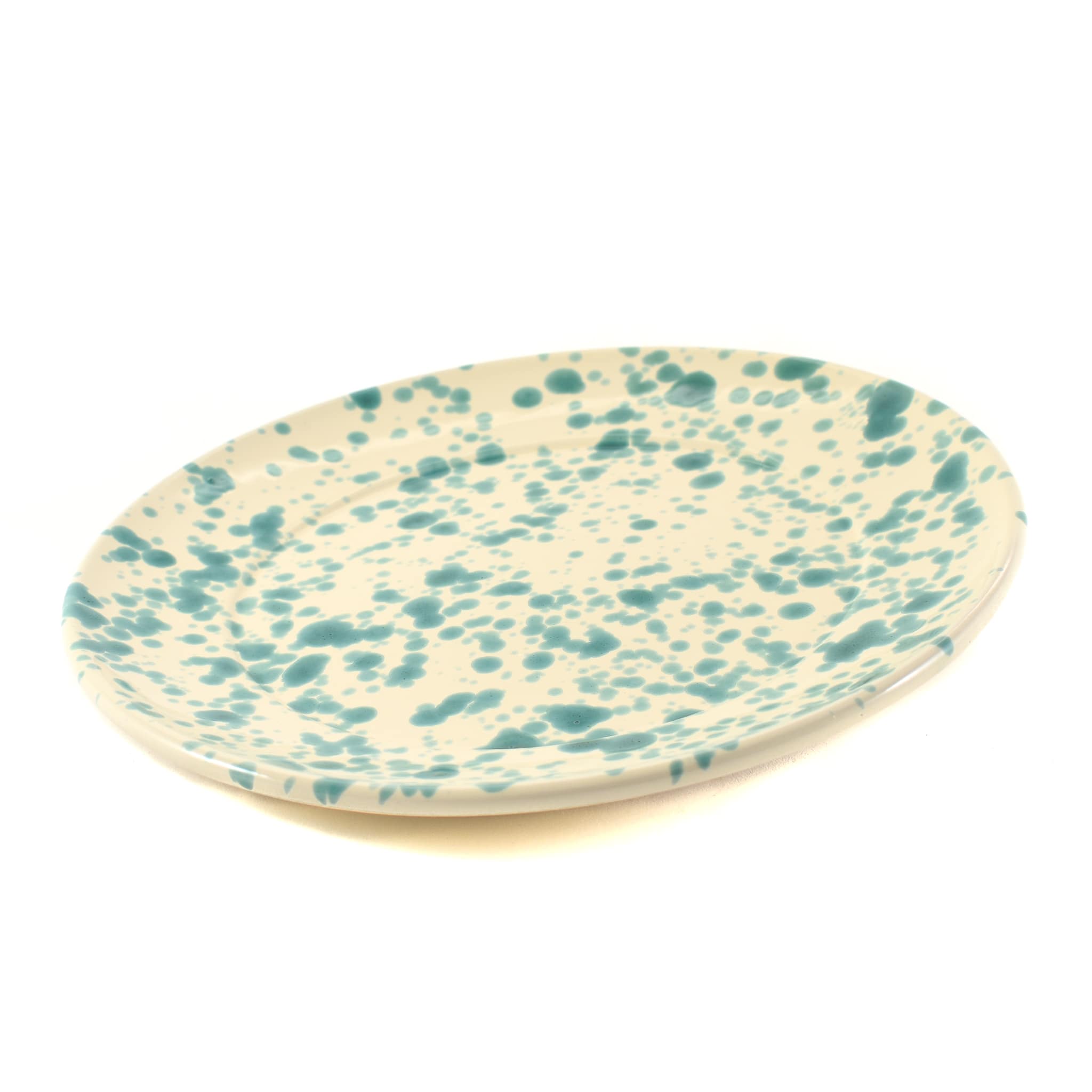Puglia Aquamarine Splatter Dinner Plate 27cm | Buy online at Sous Chef UK