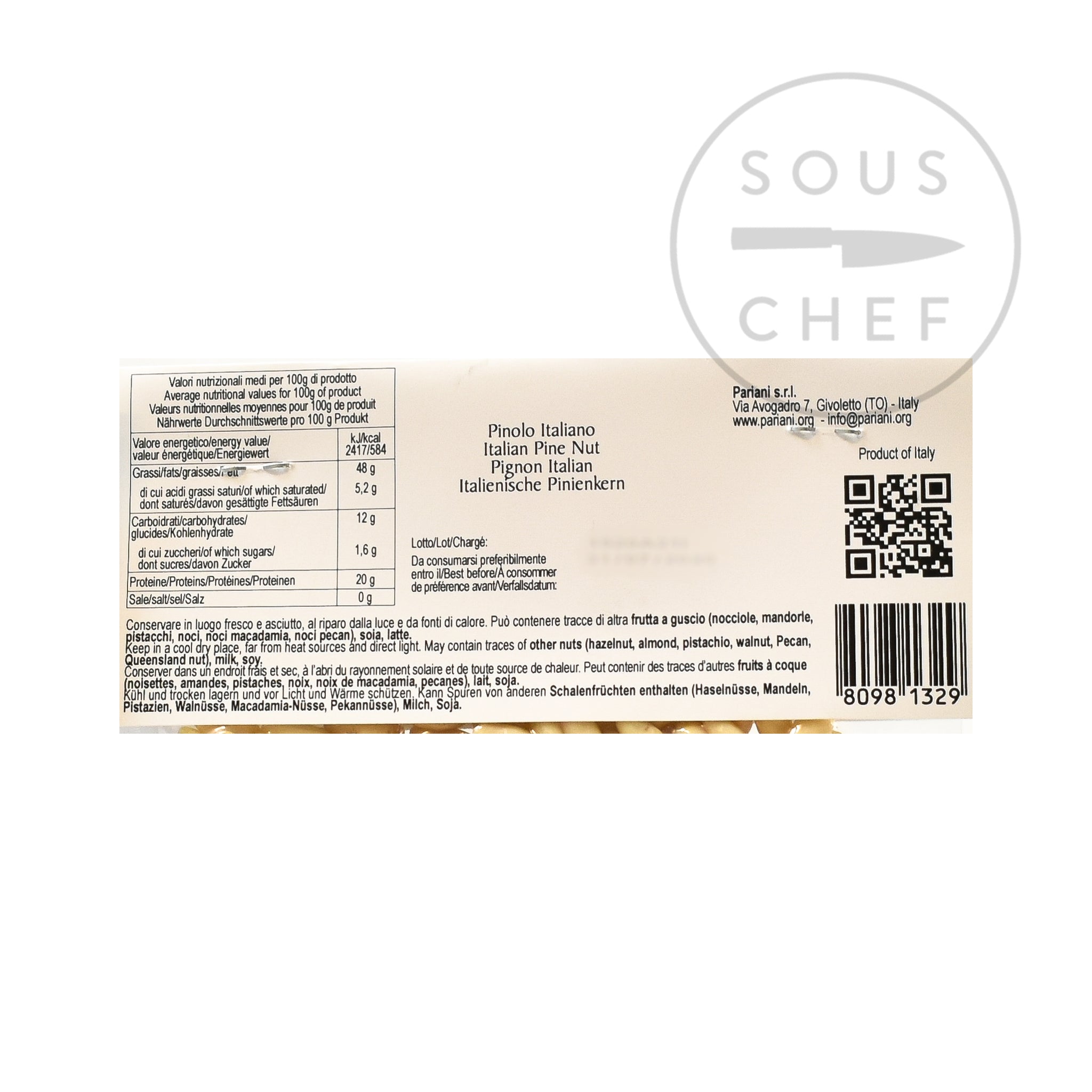 Italian Pine Nuts | Buy Online | Sous Chef UK