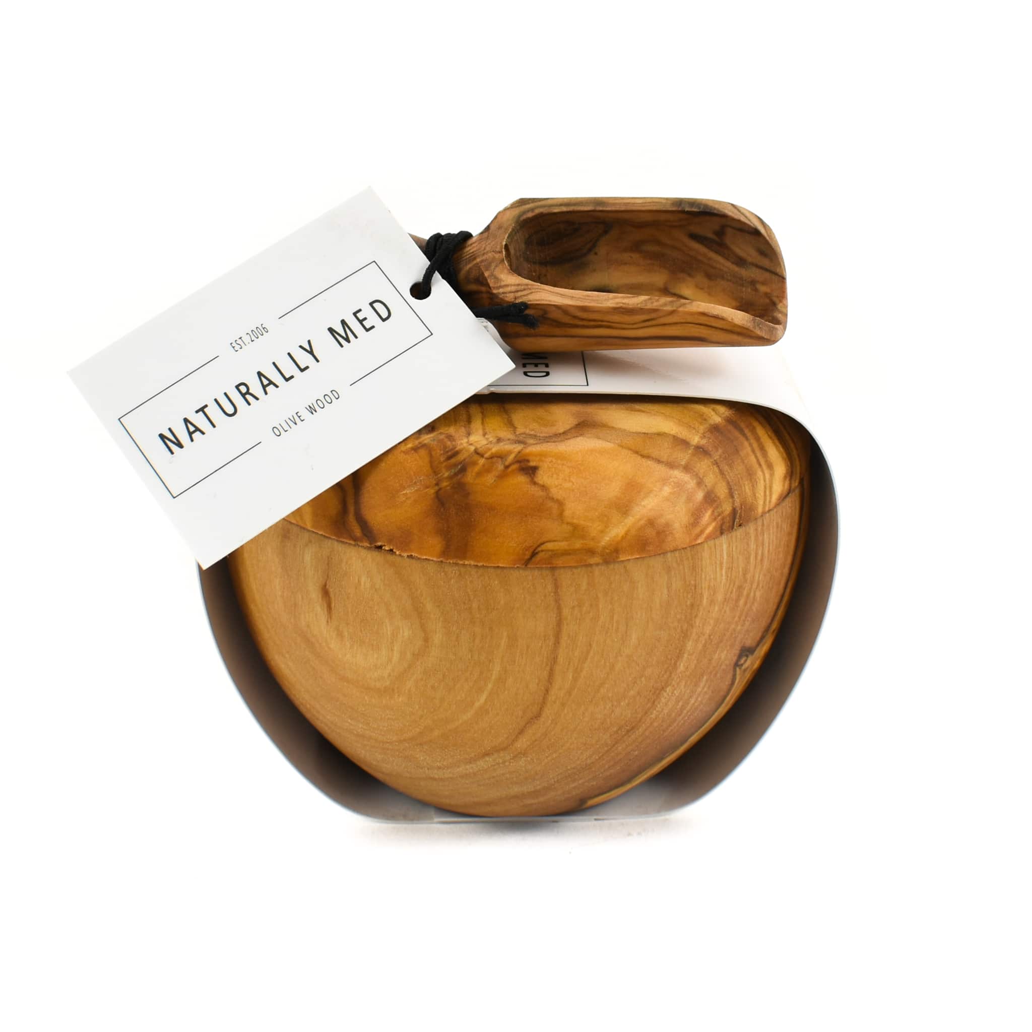 Olive Wood Salt Pot and Scoop Set | Buy Online | Sous Chef UK